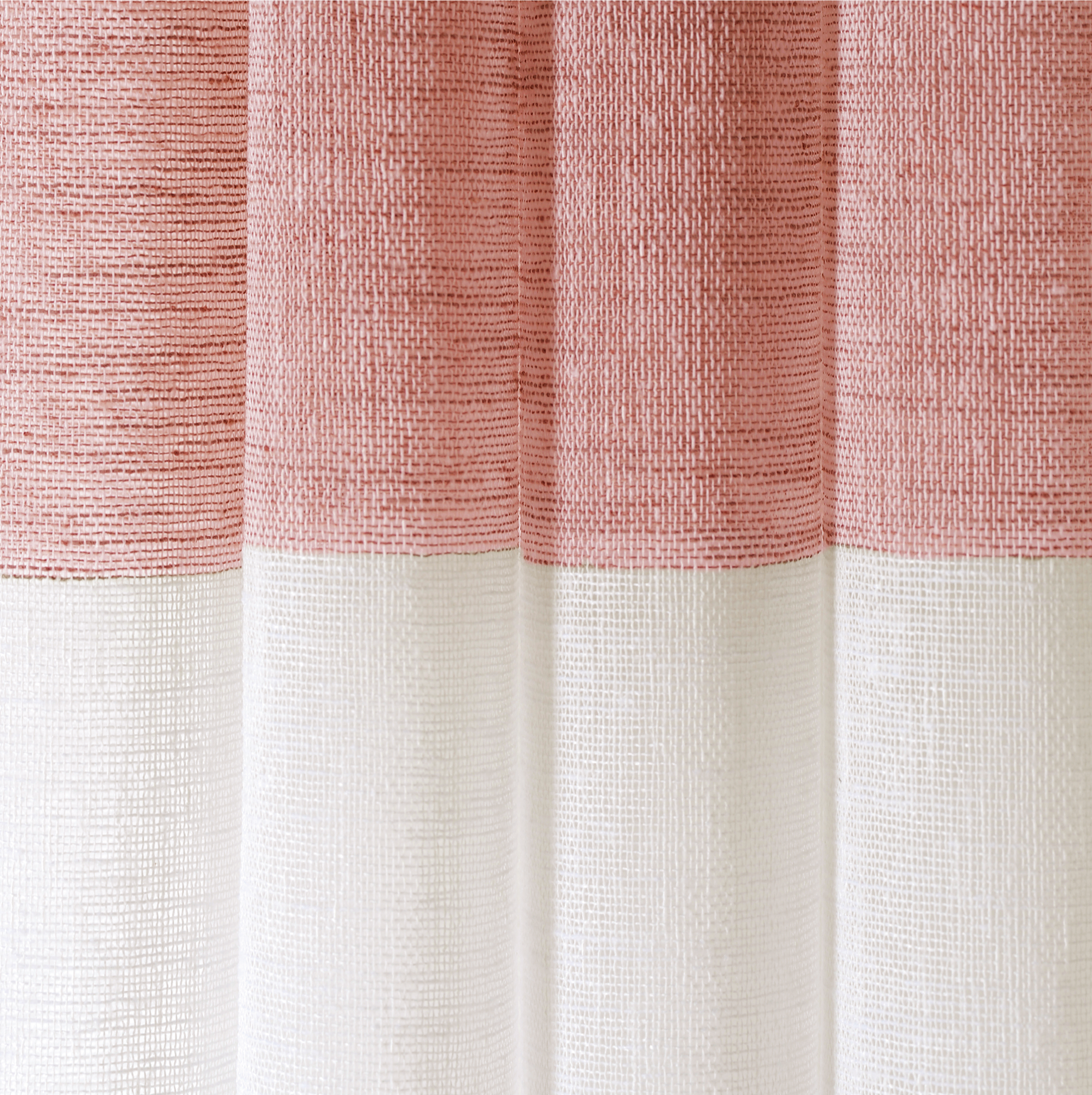 Visillo ollaos Riveka INSPIRE liso naranja cotta, beige de 140x280cm ...