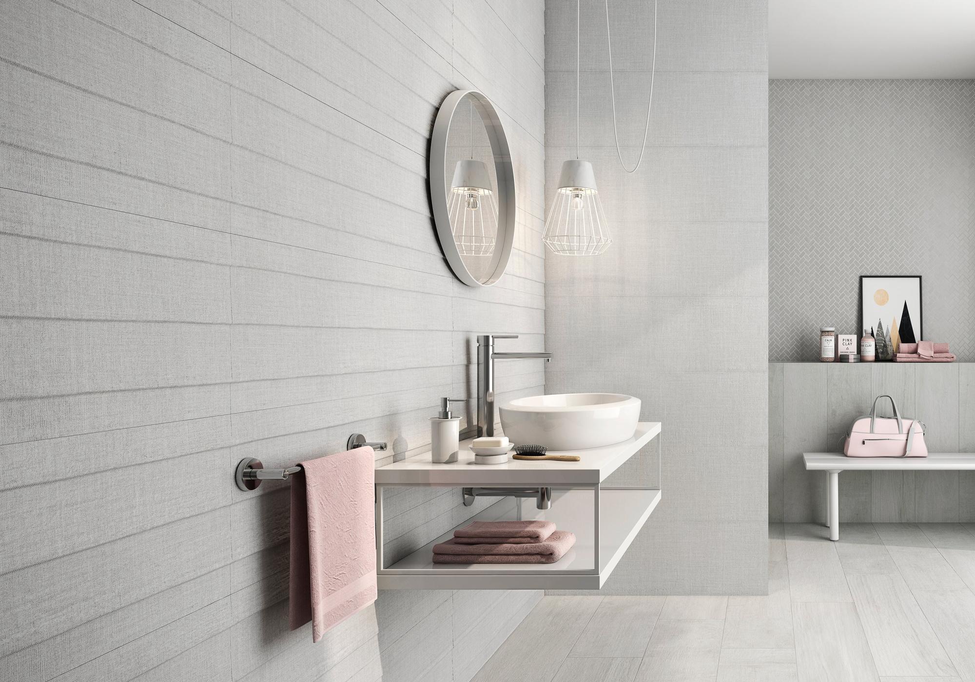 Azulejo porcelánico Linum 30x90.2 cm gris | Leroy Merlin