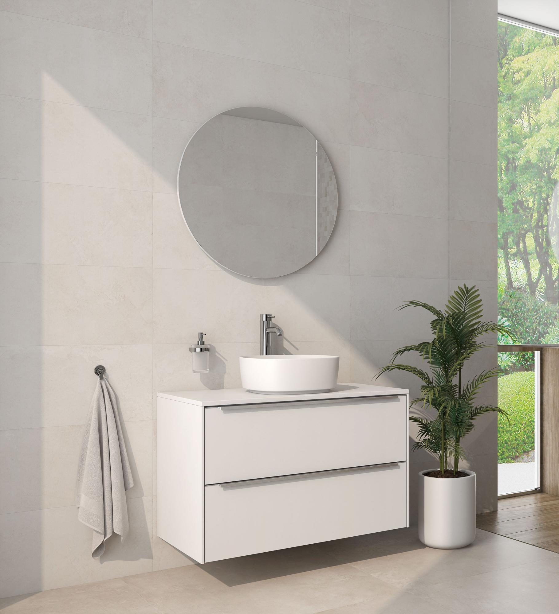 Azulejo cerámico neo / signo efecto cemento beige 30x90.2 cm roca tiles