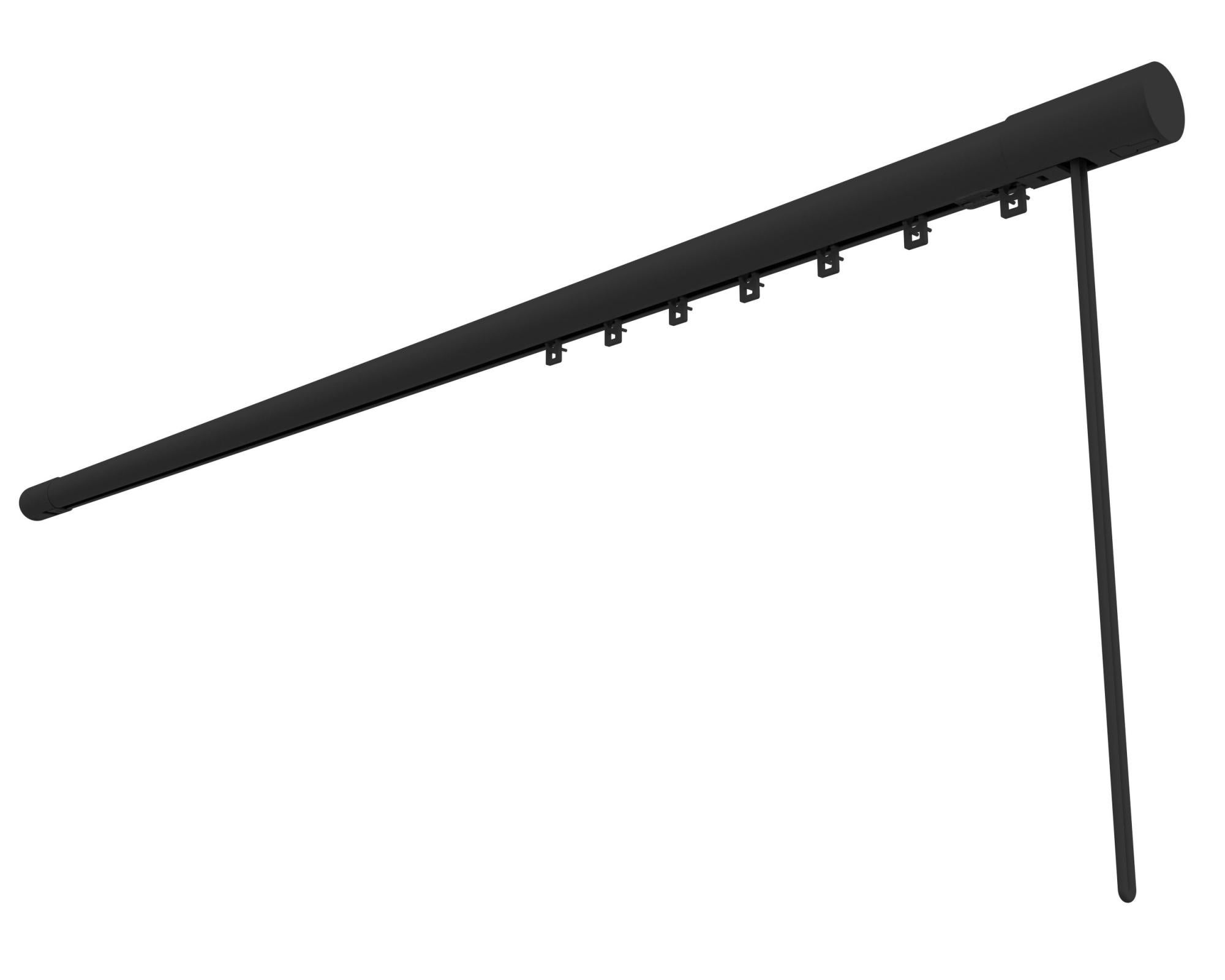 Kit de riel rev a cordón redondo negro 350cm | Leroy Merlin