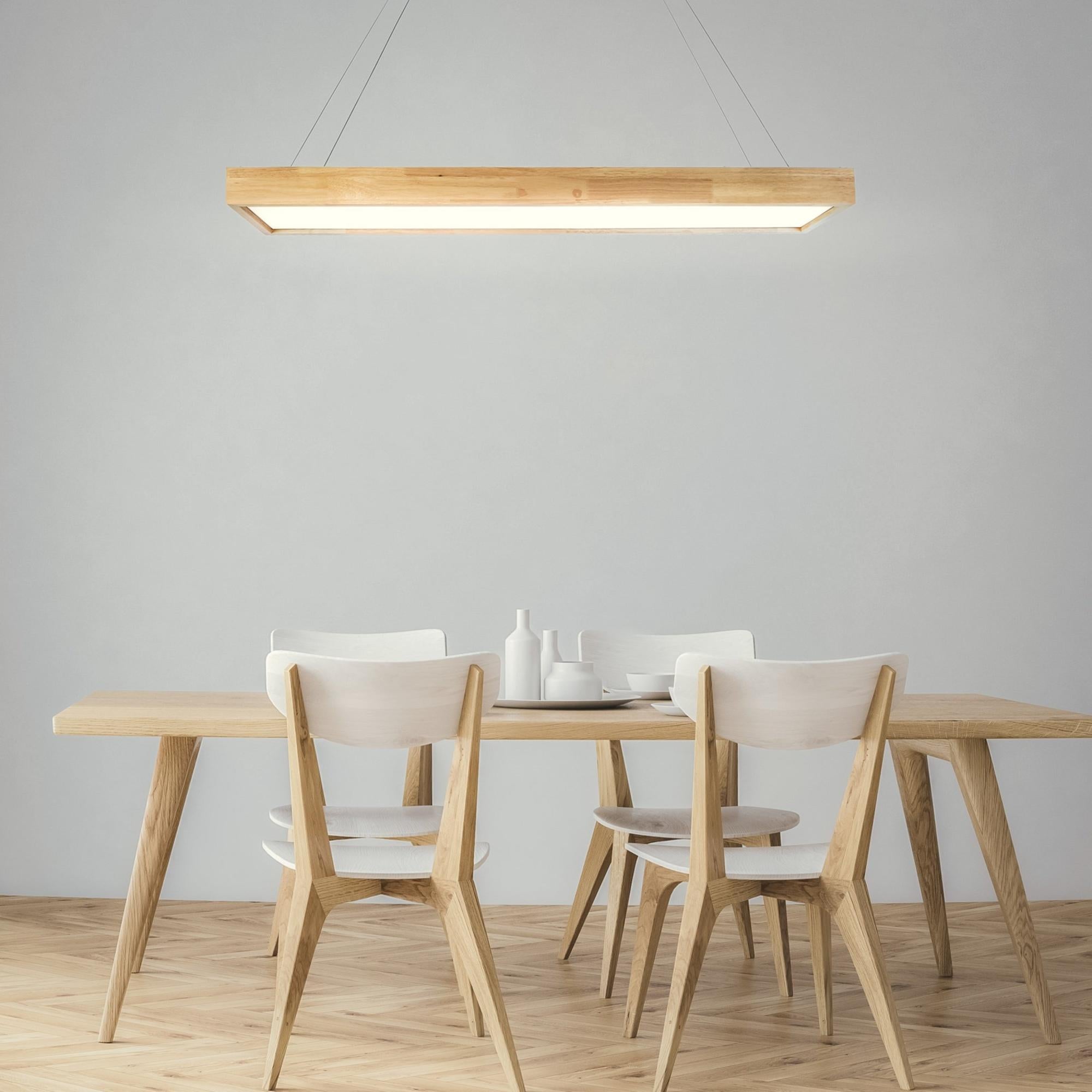 Lámpara de techo LED Plenty madera 1 luz E27 4000K | Leroy Merlin