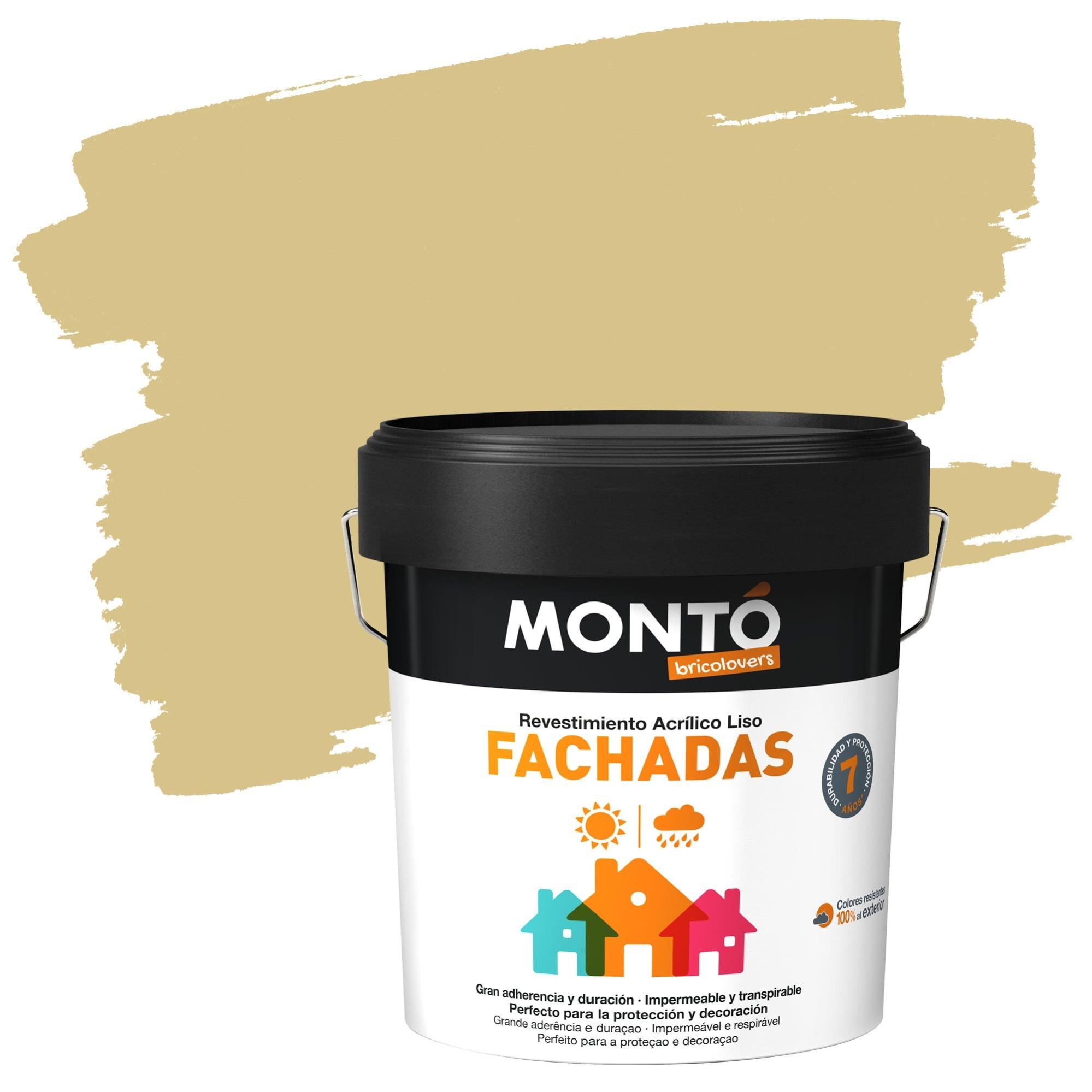 Pintura para fachadas acrílica Wall Protect MONTÓ 4l gris | Leroy Merlin