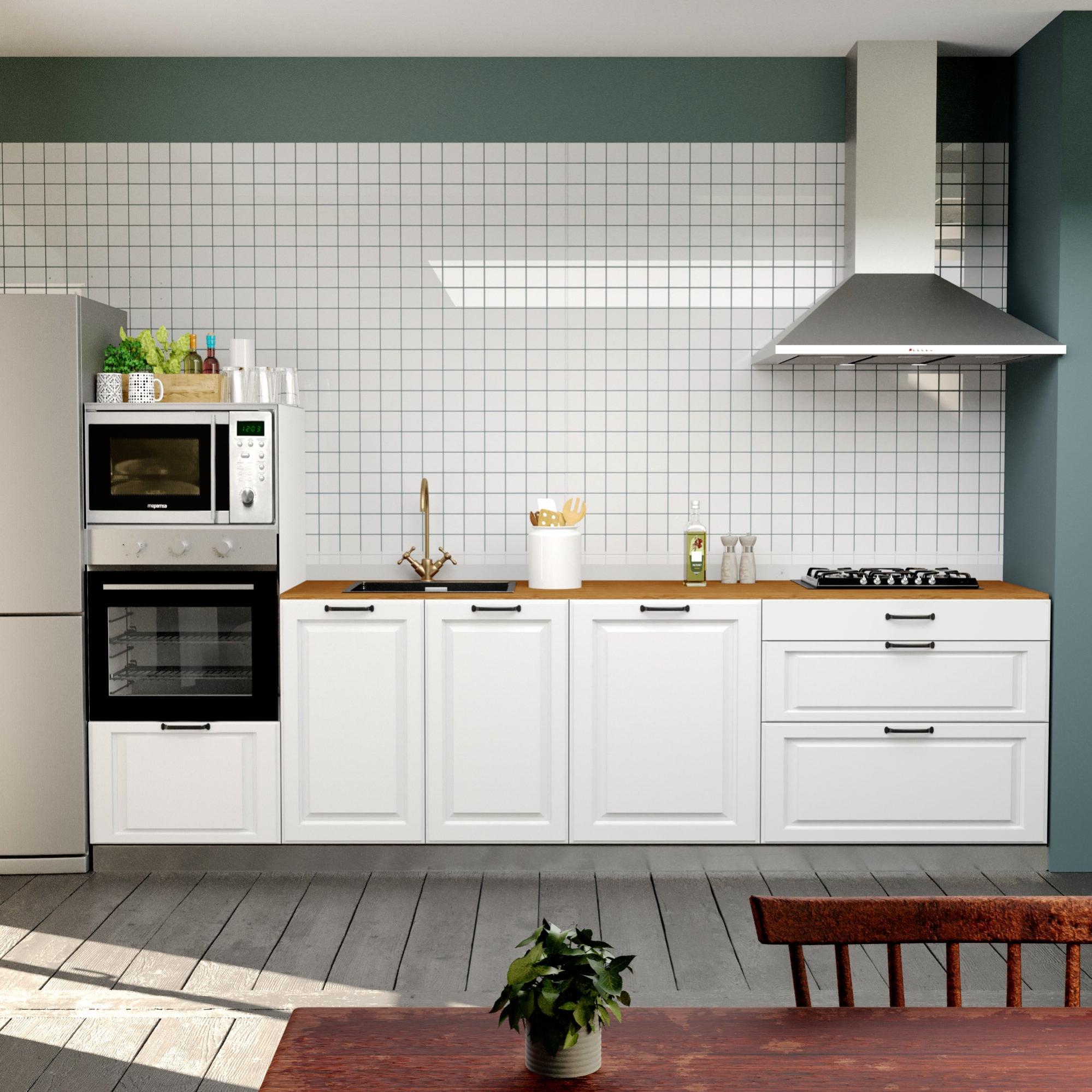 Cocina en kit DELINEA id OXFORD blanco 3.00 m | Leroy Merlin