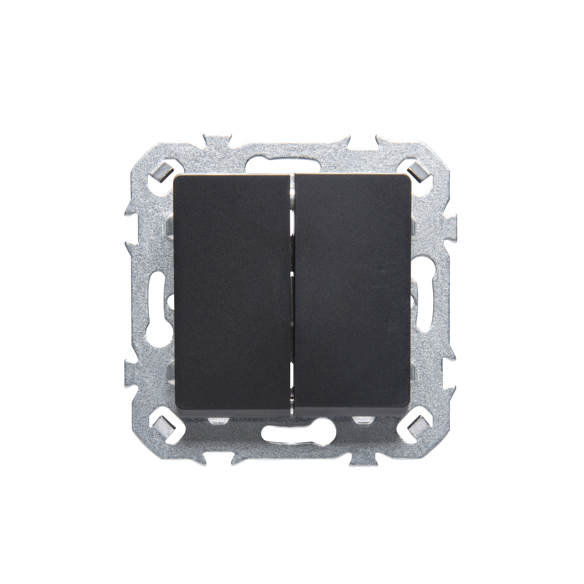 Interruptor doble LEXMAN Luxia color negro | Leroy Merlin