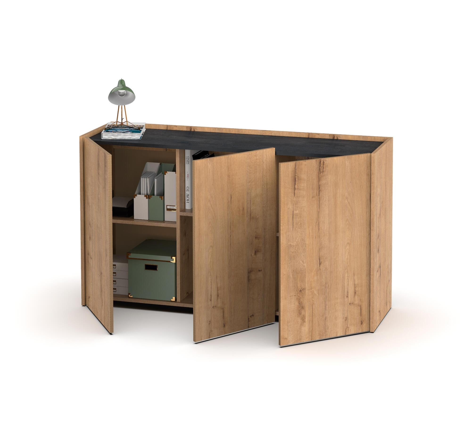 Aparador Irati color roble gold de 80x140x40 cm | Leroy Merlin