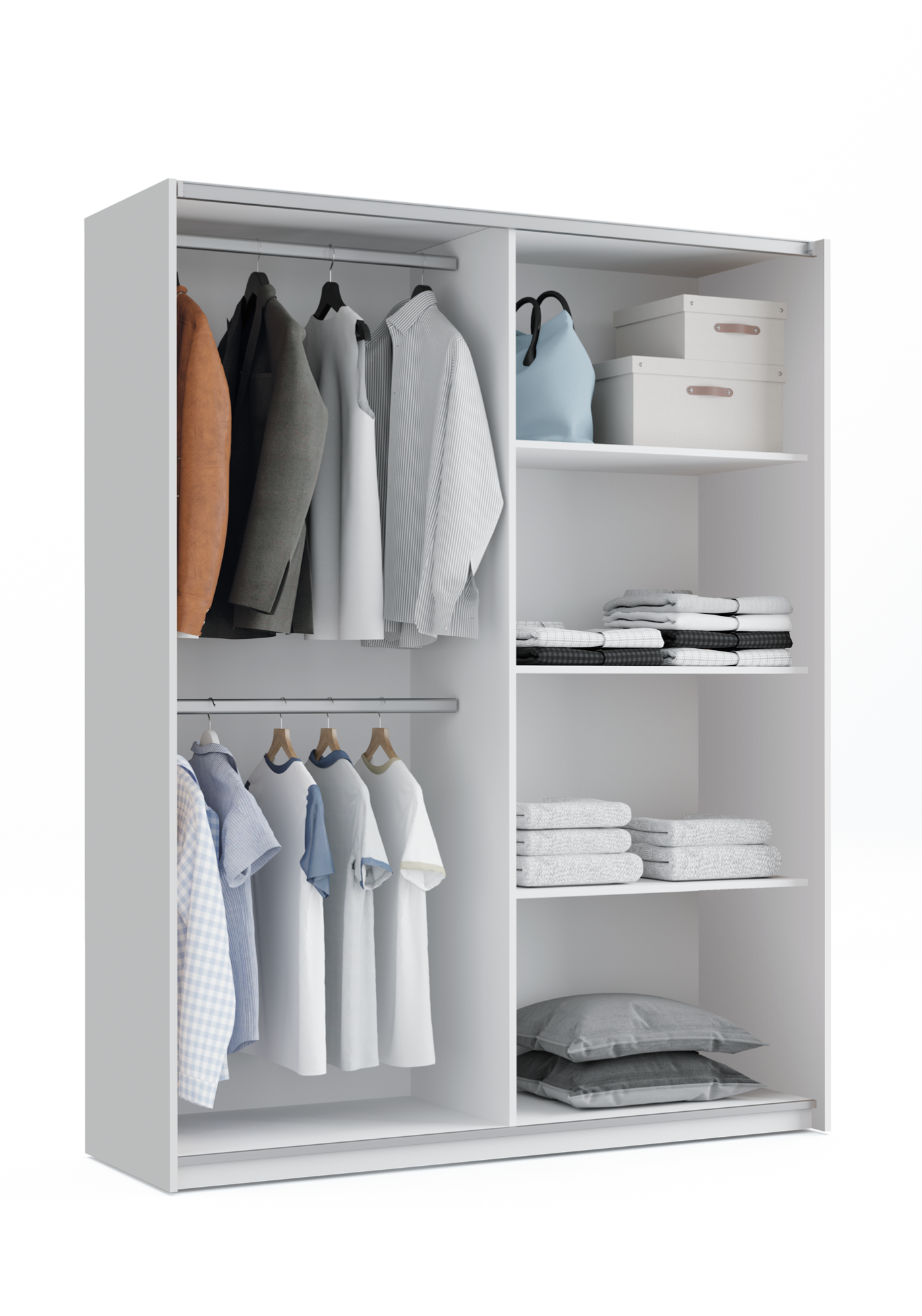 Armario de melamina Onix color blanco de 200x150x62 cm | Leroy Merlin