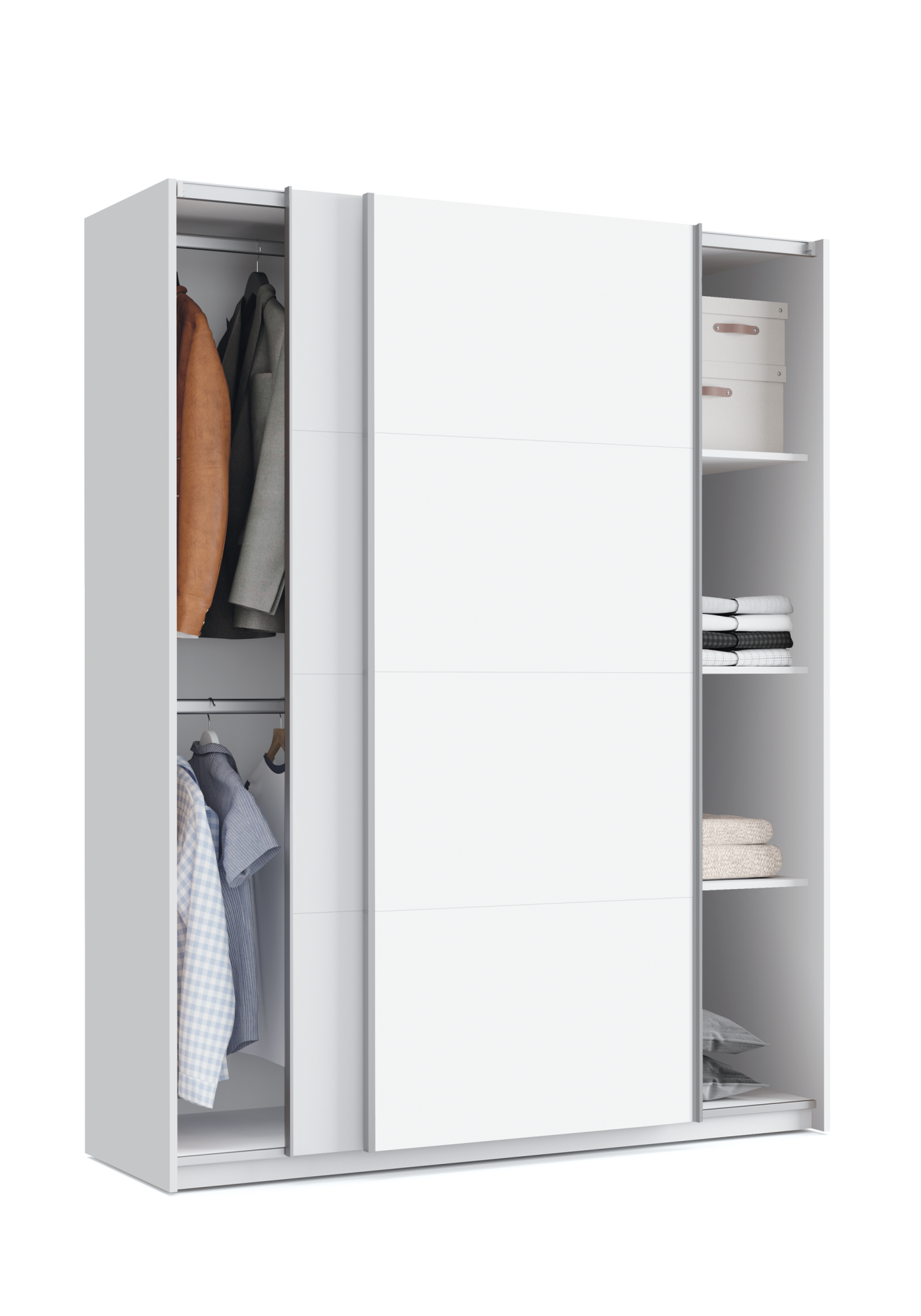 Armario de melamina Onix color blanco de 200x150x62 cm | Leroy Merlin