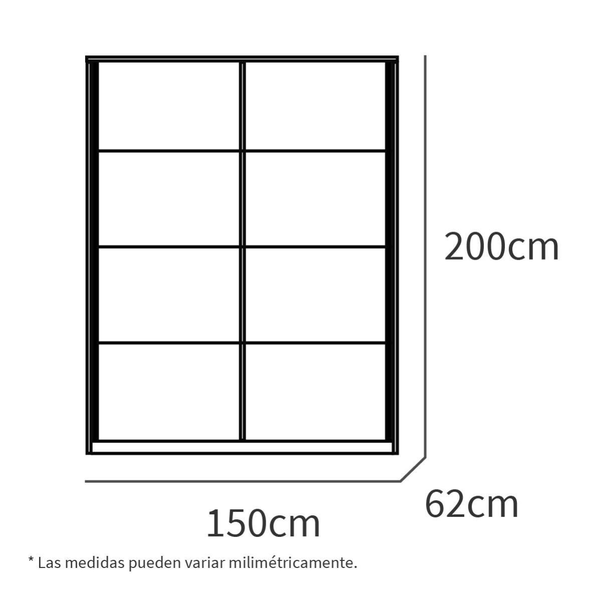 Armario de melamina Onix color blanco de 200x150x62 cm | Leroy Merlin