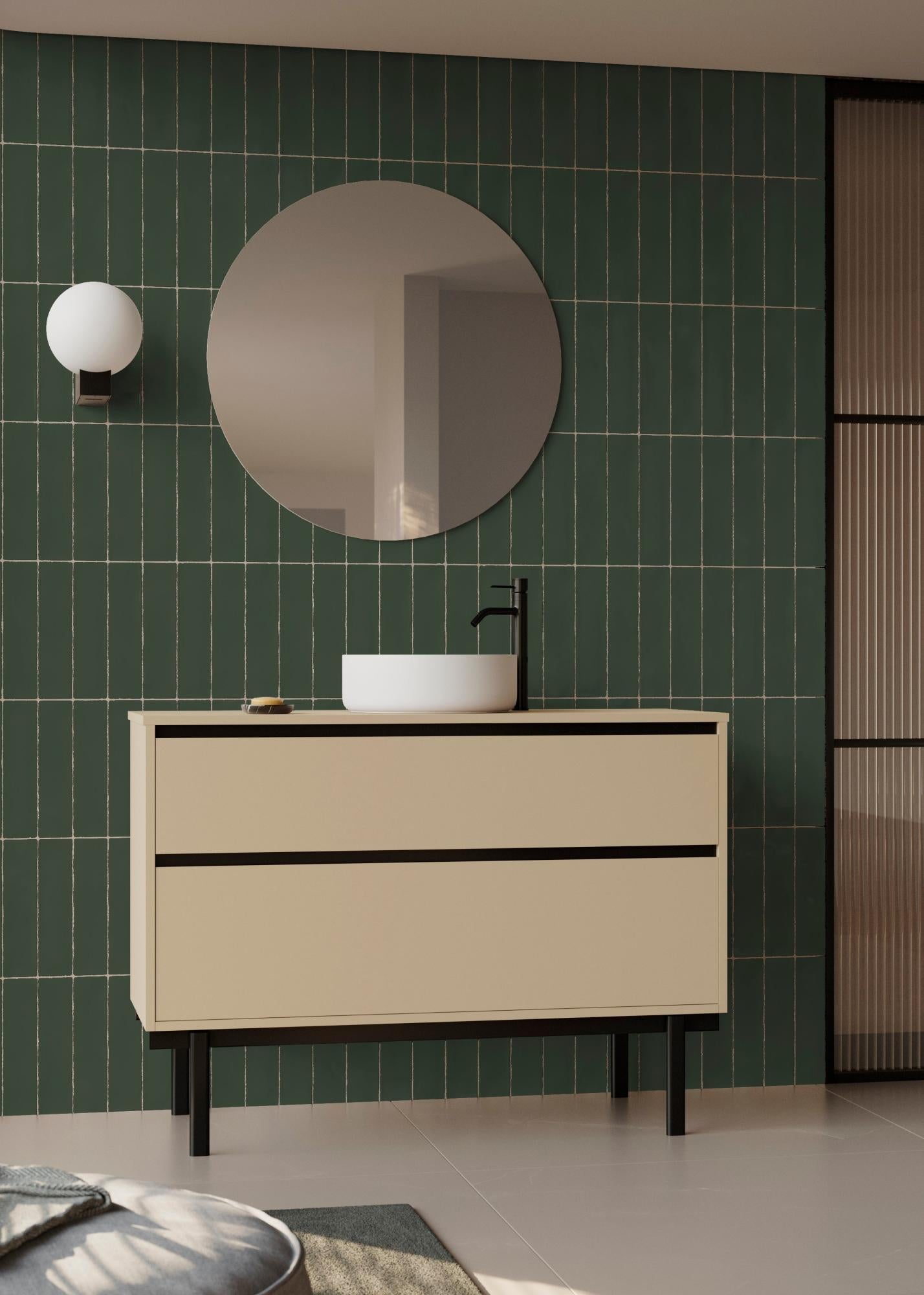 Mueble de baño con lavabo Tono beige 120x45 cm | Leroy Merlin