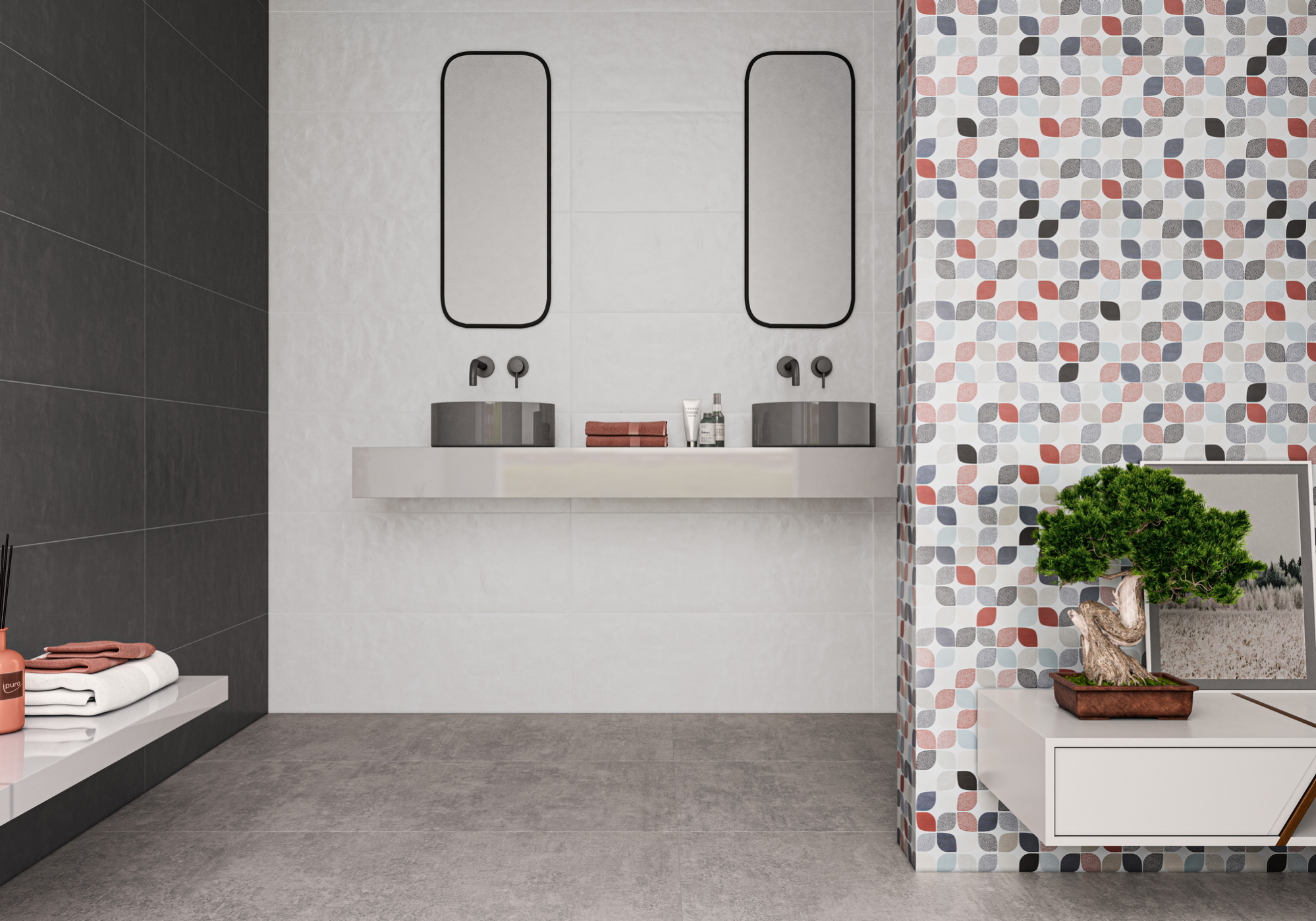 Azulejo Acuarela 30x90 cm multicolor | Leroy Merlin