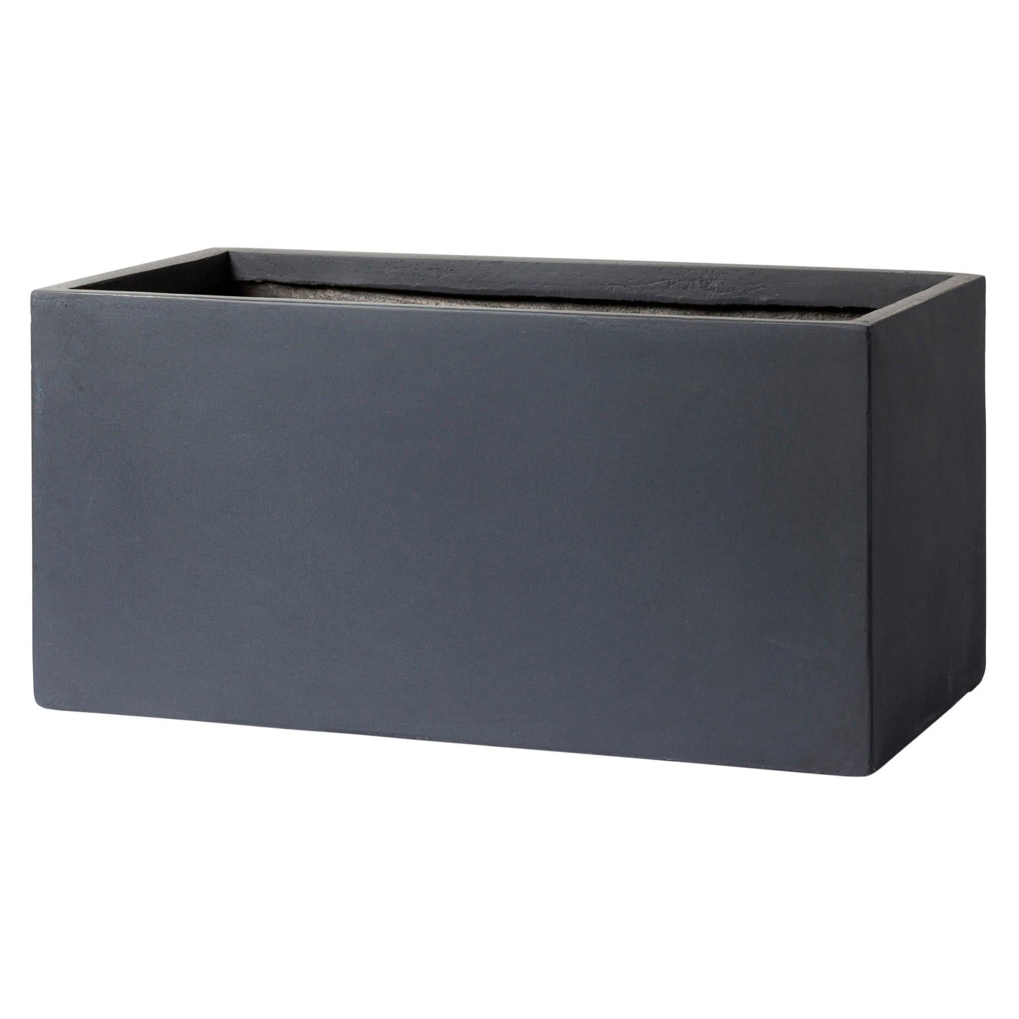 Jardinera de fibra Muro Gypse plomo 80 x 40 x 28 cm | Leroy Merlin