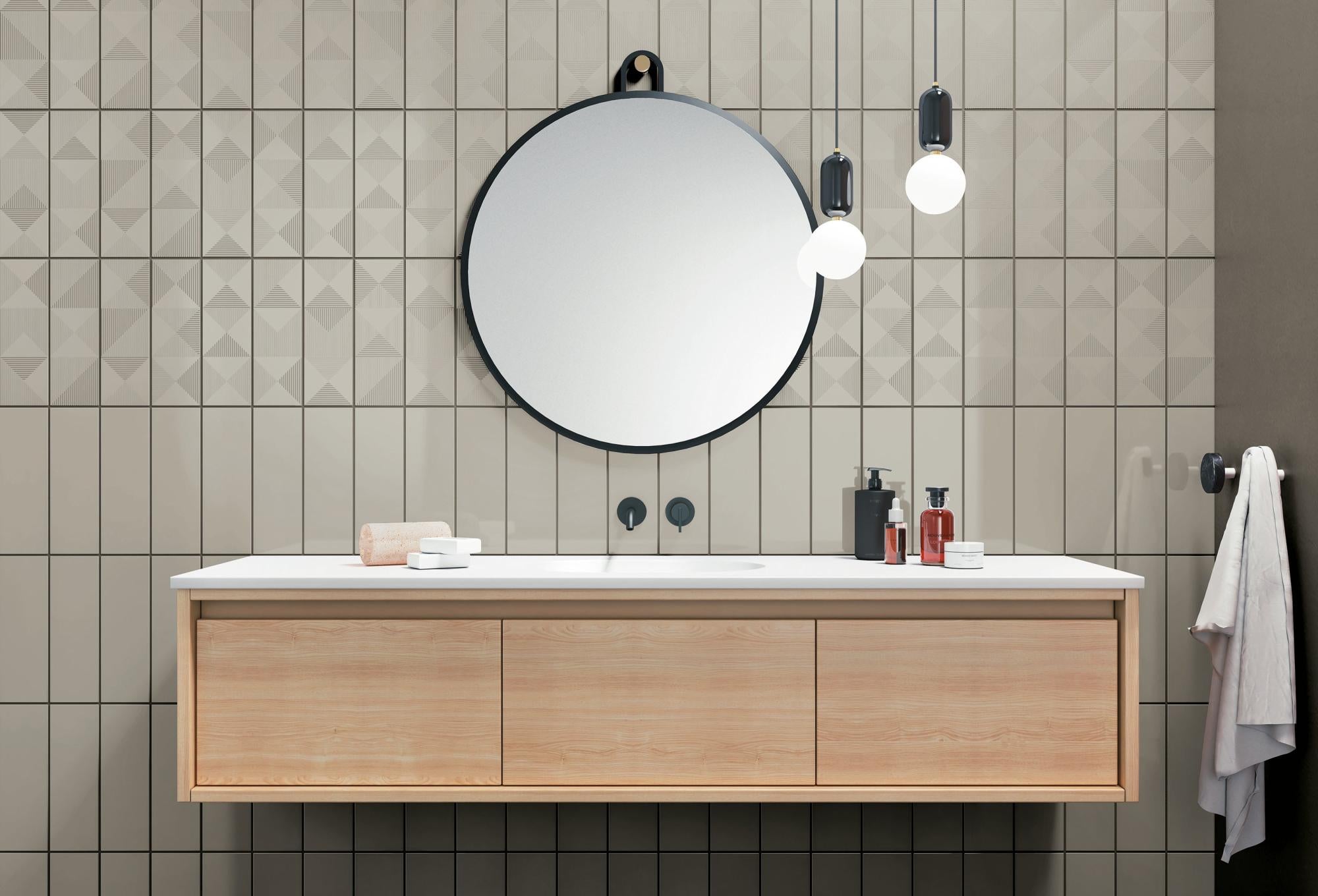 Revestimiento cerámico CRAYON 10x30 cm beige interior | Leroy Merlin