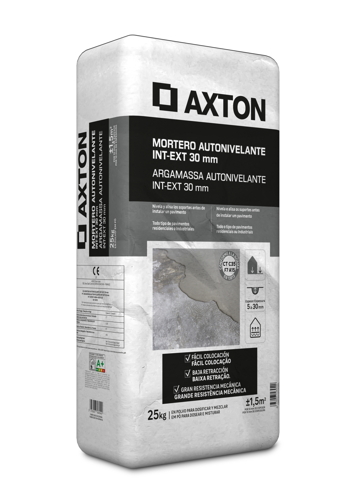 Pasta niveladora interior-exterior AXTON 30mm 25 kg | Leroy Merlin