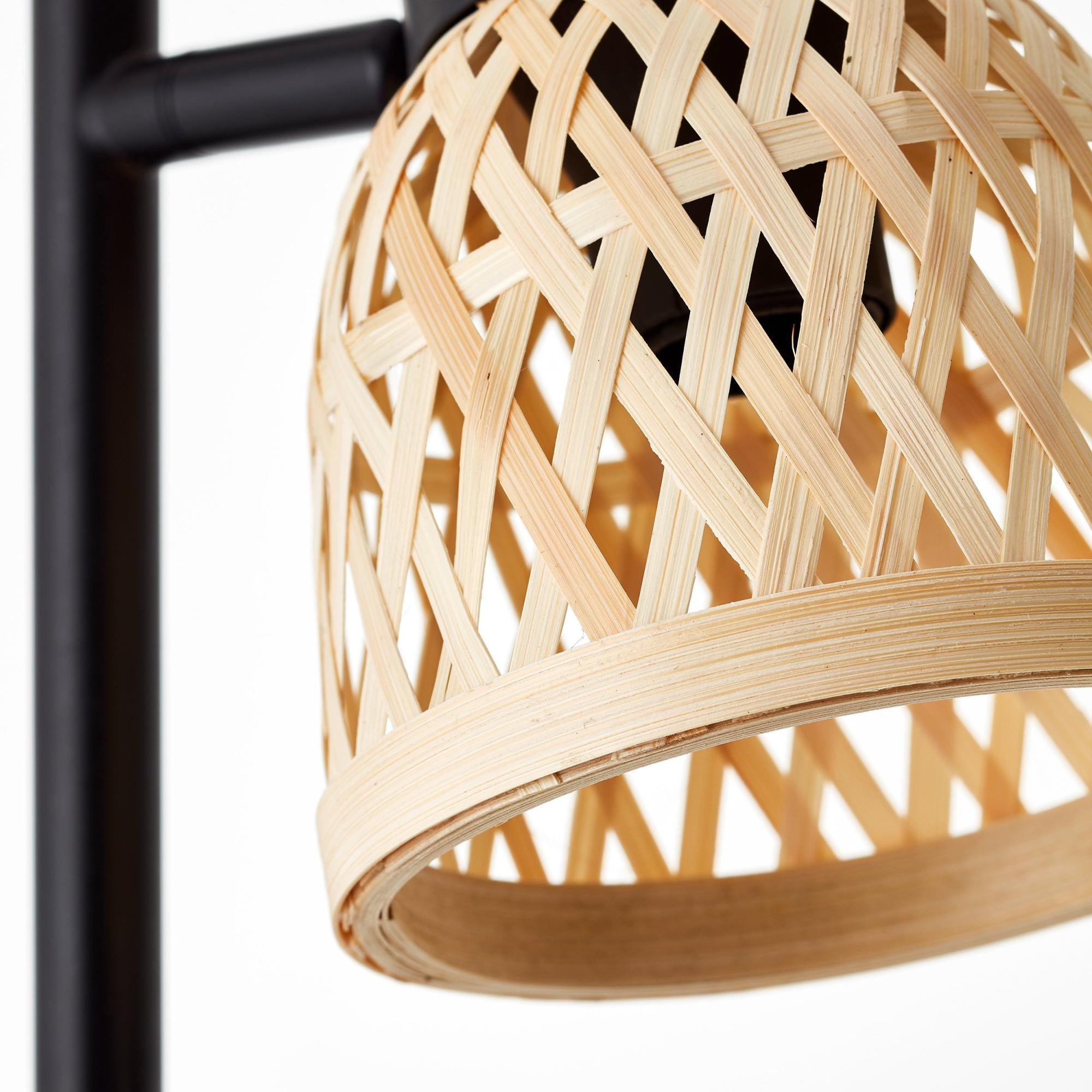 Lámpara de pie Ninon INSPIRE bambú natural 3 luces E14 | Leroy Merlin