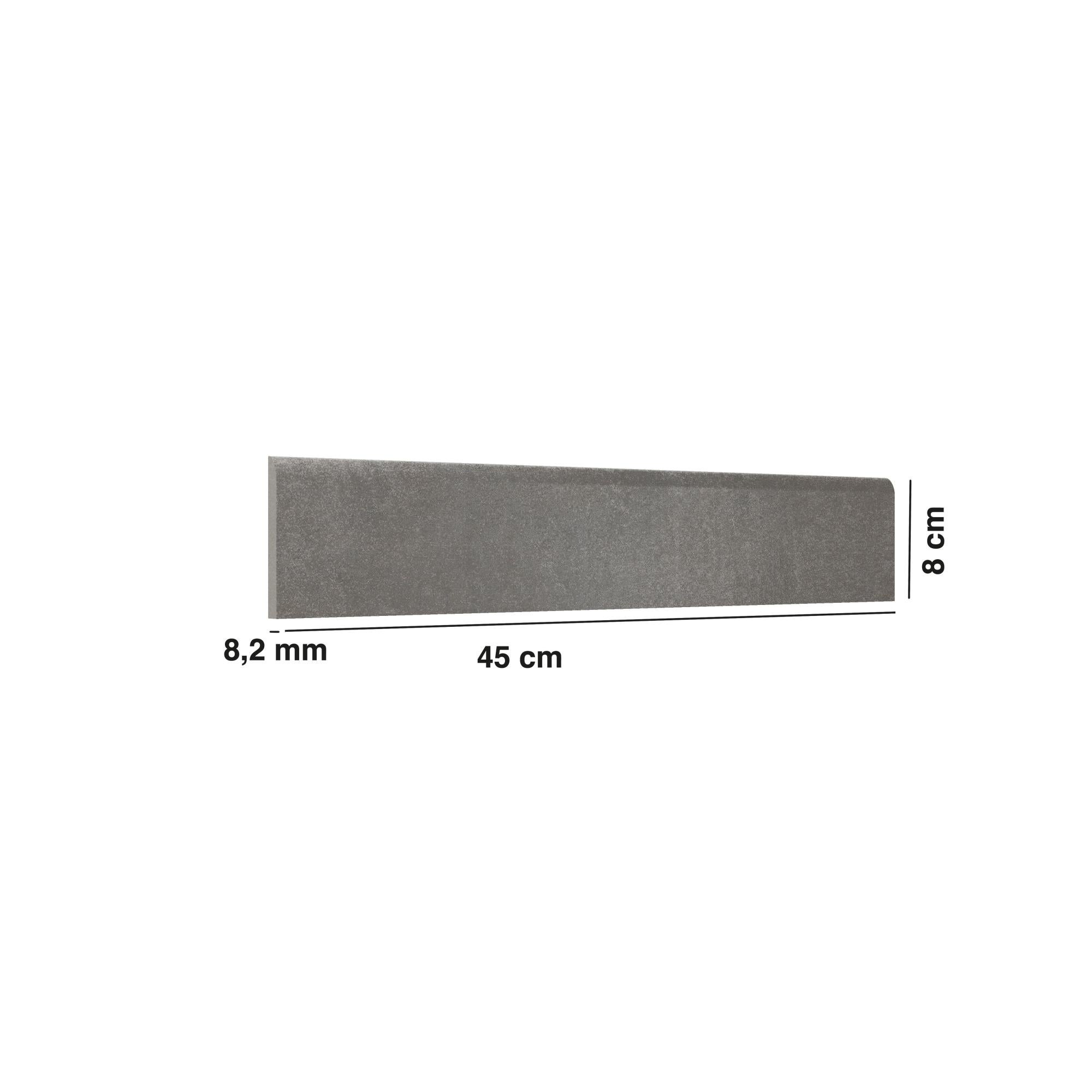 Rodapié ARTENS Cemento 8x45 cm gris / plata | Leroy Merlin