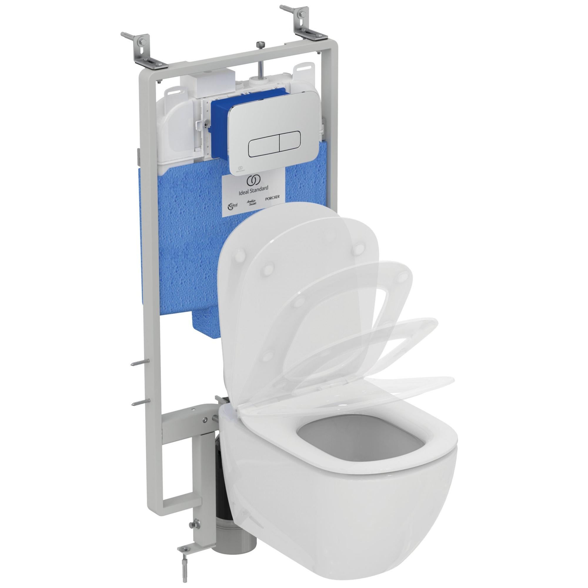 Pack WC suspendido IDEAL STANDARD Idealmood blanco brillo | Leroy Merlin