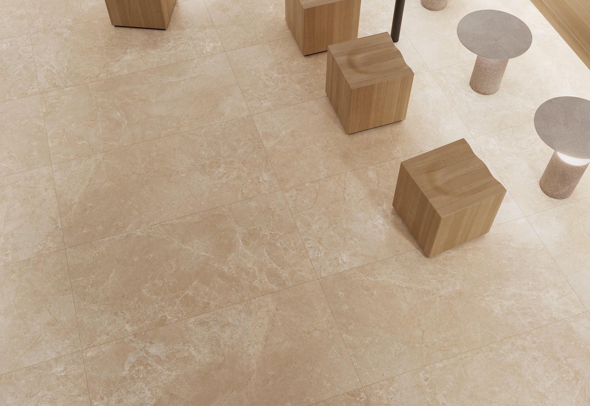 Suelo efecto mármol beige Greek 60x120 cm | Leroy Merlin