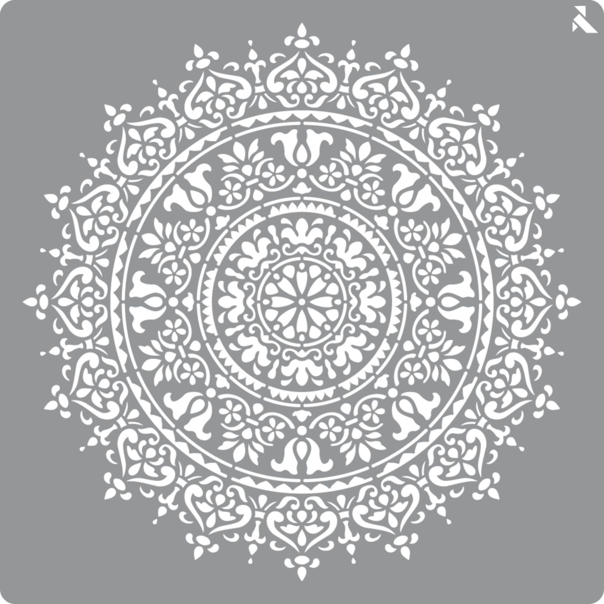 Stencil mandala floral LA PAJARITA 40x40cm | Leroy Merlin