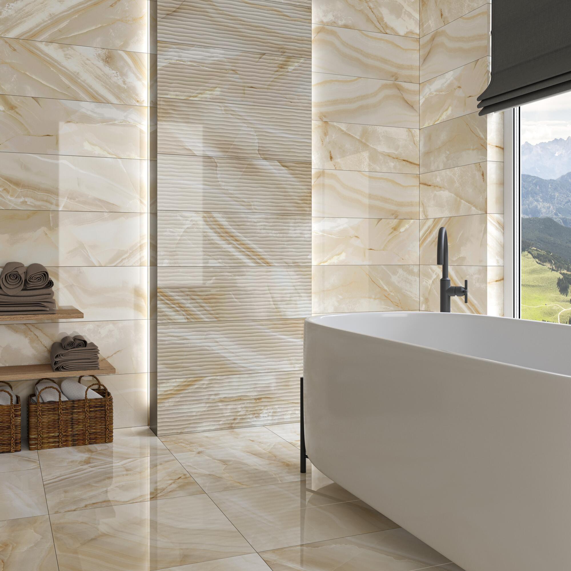 Azulejo ARTENS Marmi 30x90 cm beige | Leroy Merlin