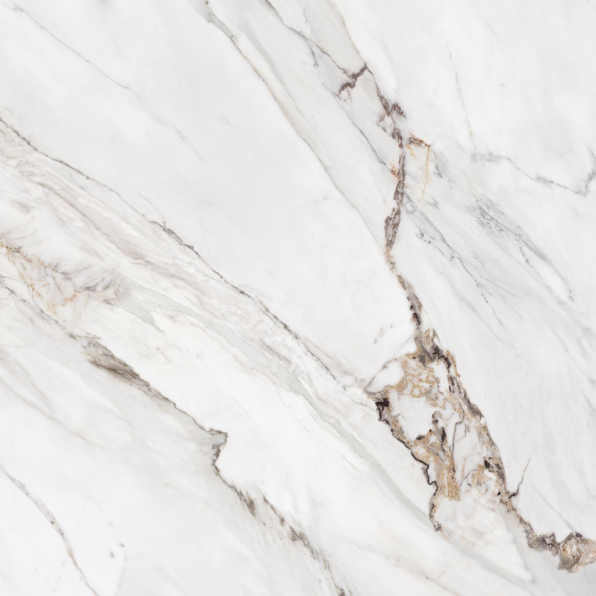 Suelo porcelánico Marble Apuano 90x90 cm blanco interior | Leroy Merlin