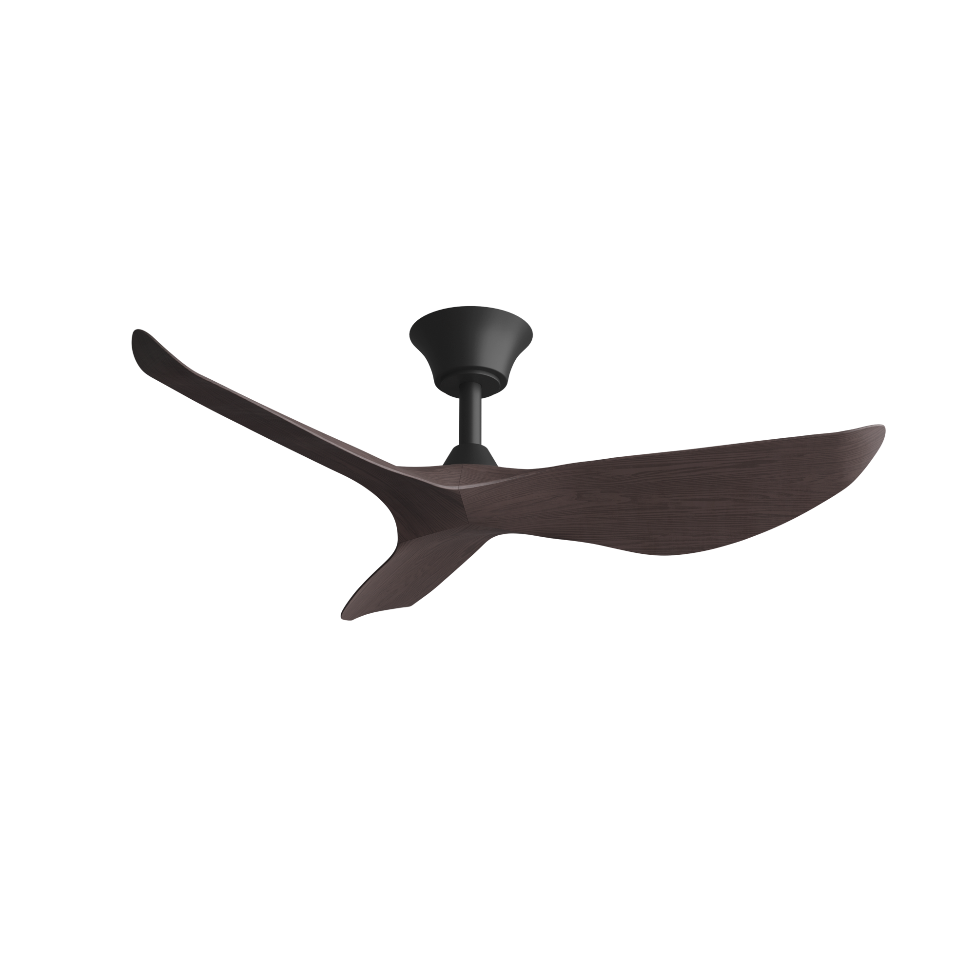 Ventilador de techo con luz motor DC Python S negro 97 cm | Leroy Merlin