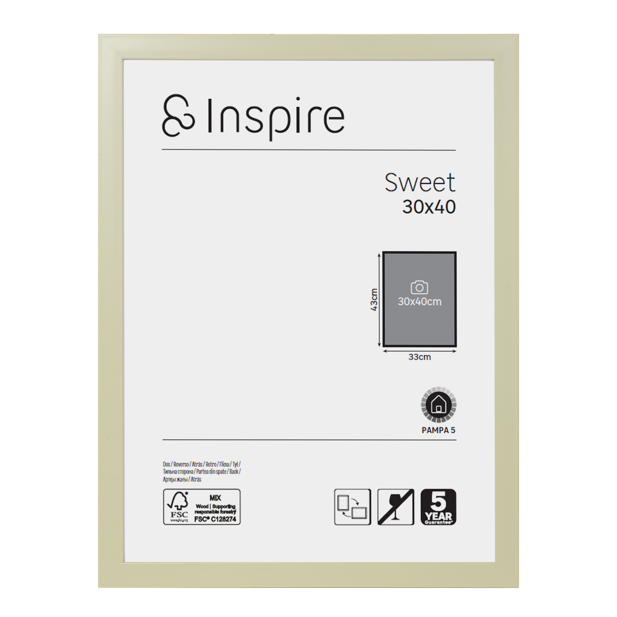 Marco Sweet Pampa verde INSPIRE 30x40cm | Leroy Merlin