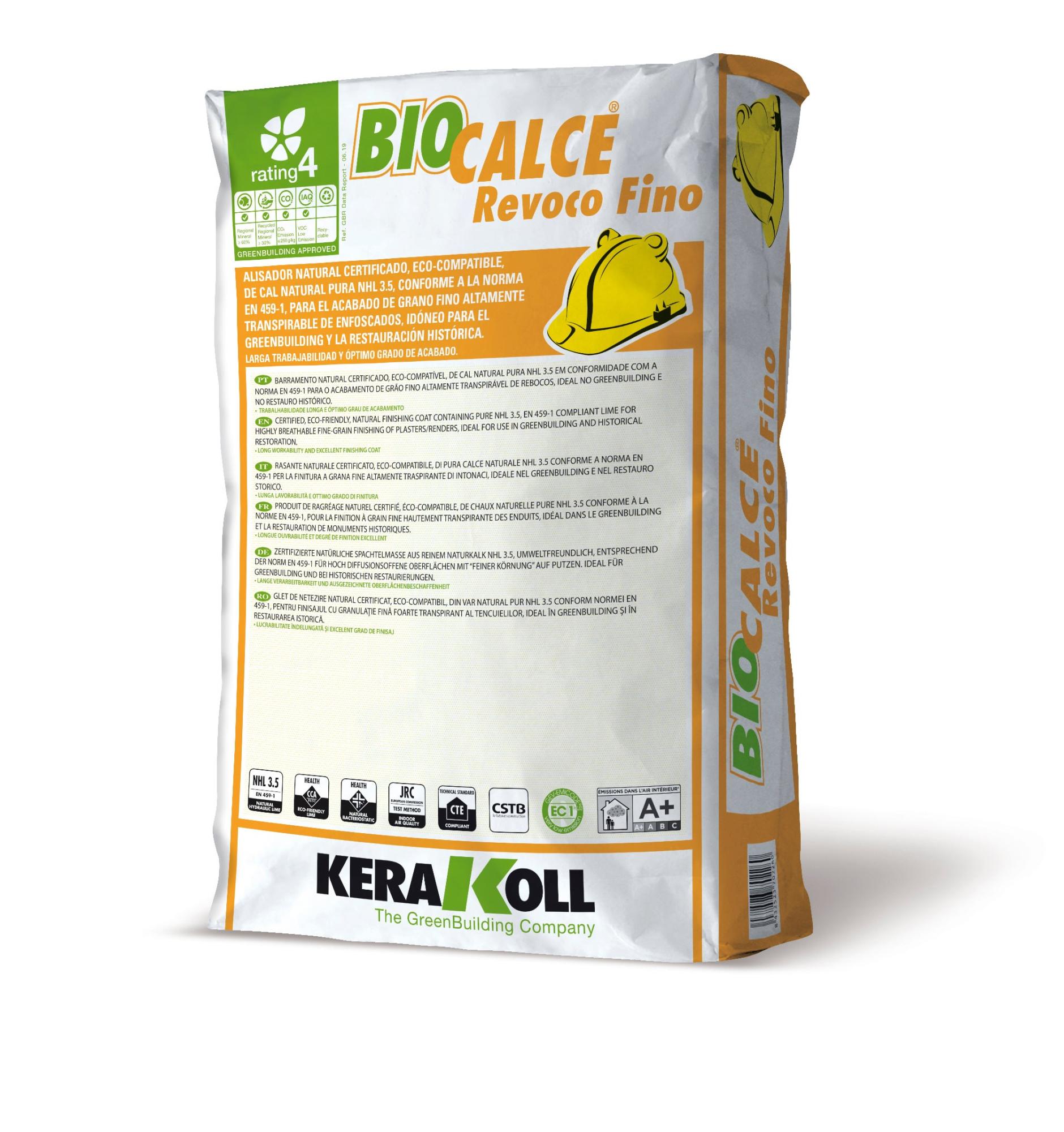 Mortero revoco biocalce fino KERAKOLL 25 kg | Leroy Merlin