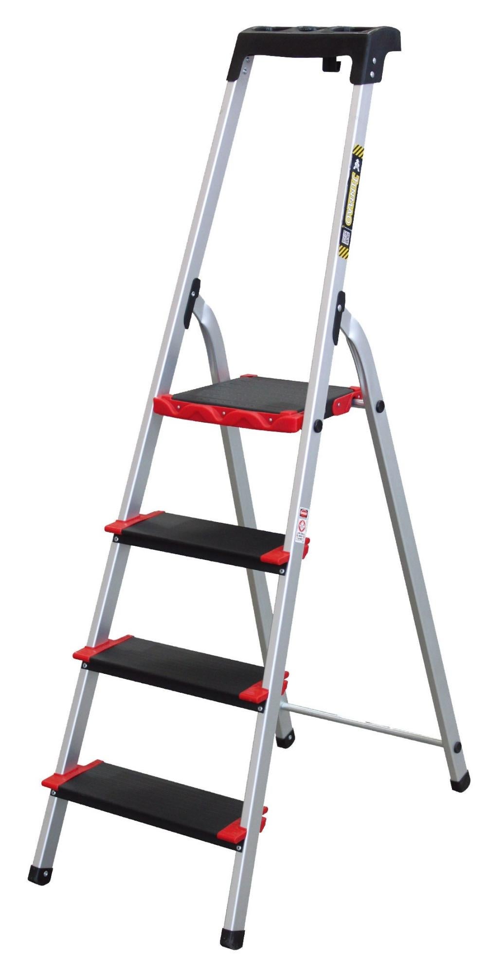 Escalera de aluminio COVIDEN DOMUS 4 peldaños 2,46m altura máxima ...