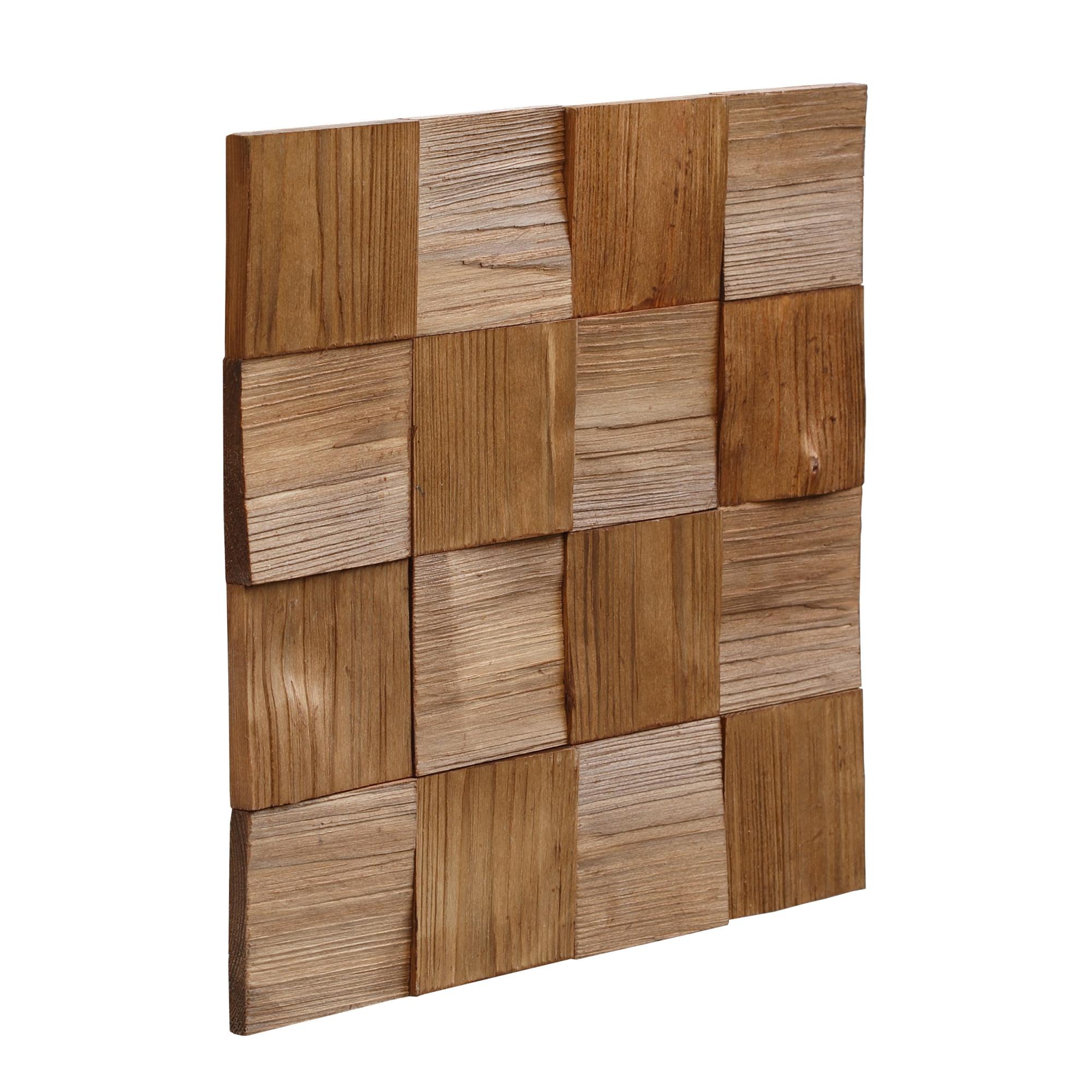 Revestimiento de pared MADERA 3D Quadro color nuez 380X380X6-14MM ...