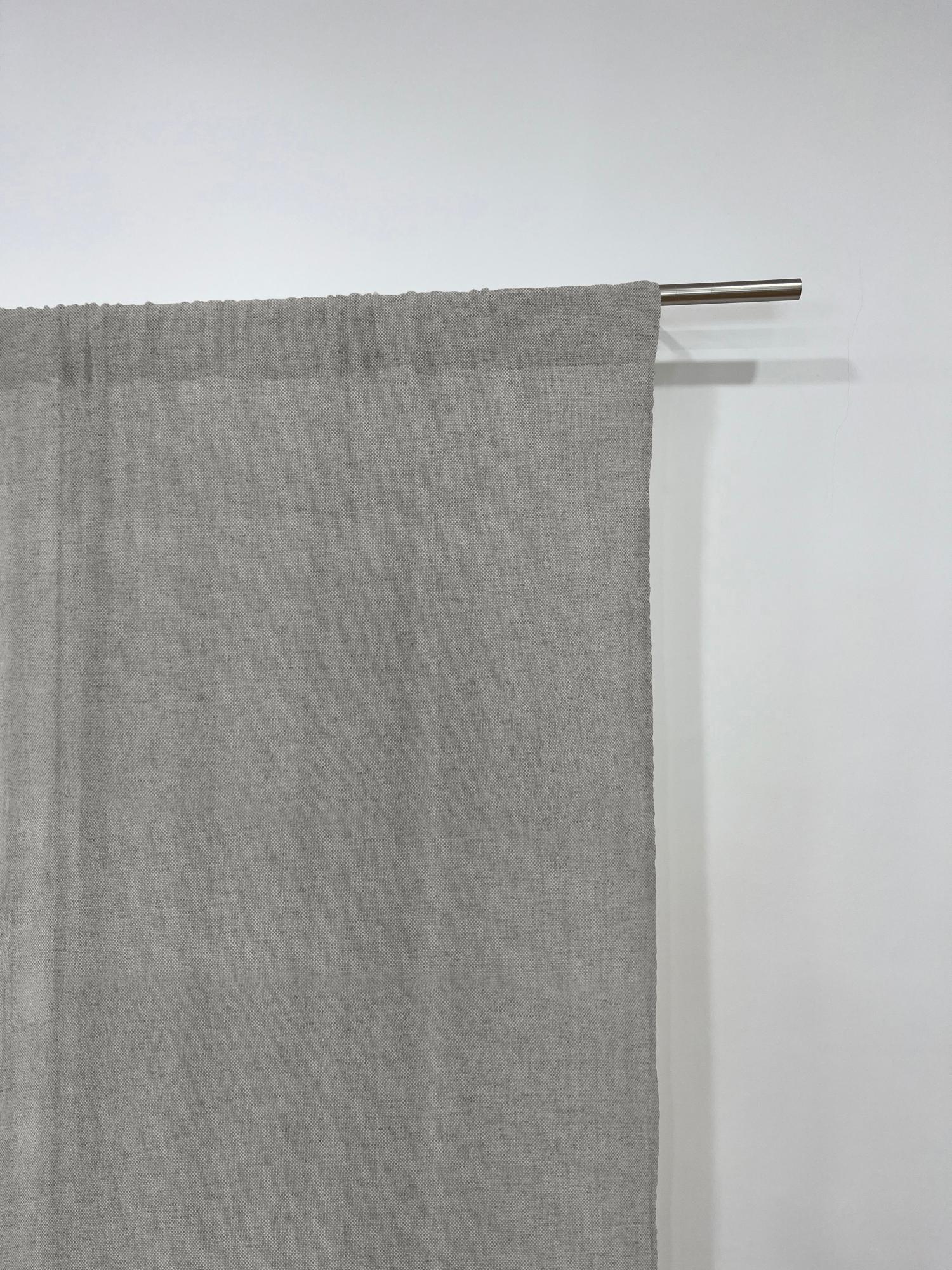 Cortina cinta fruncecinta frunce Puncak algodón liso gris bicolor de ...