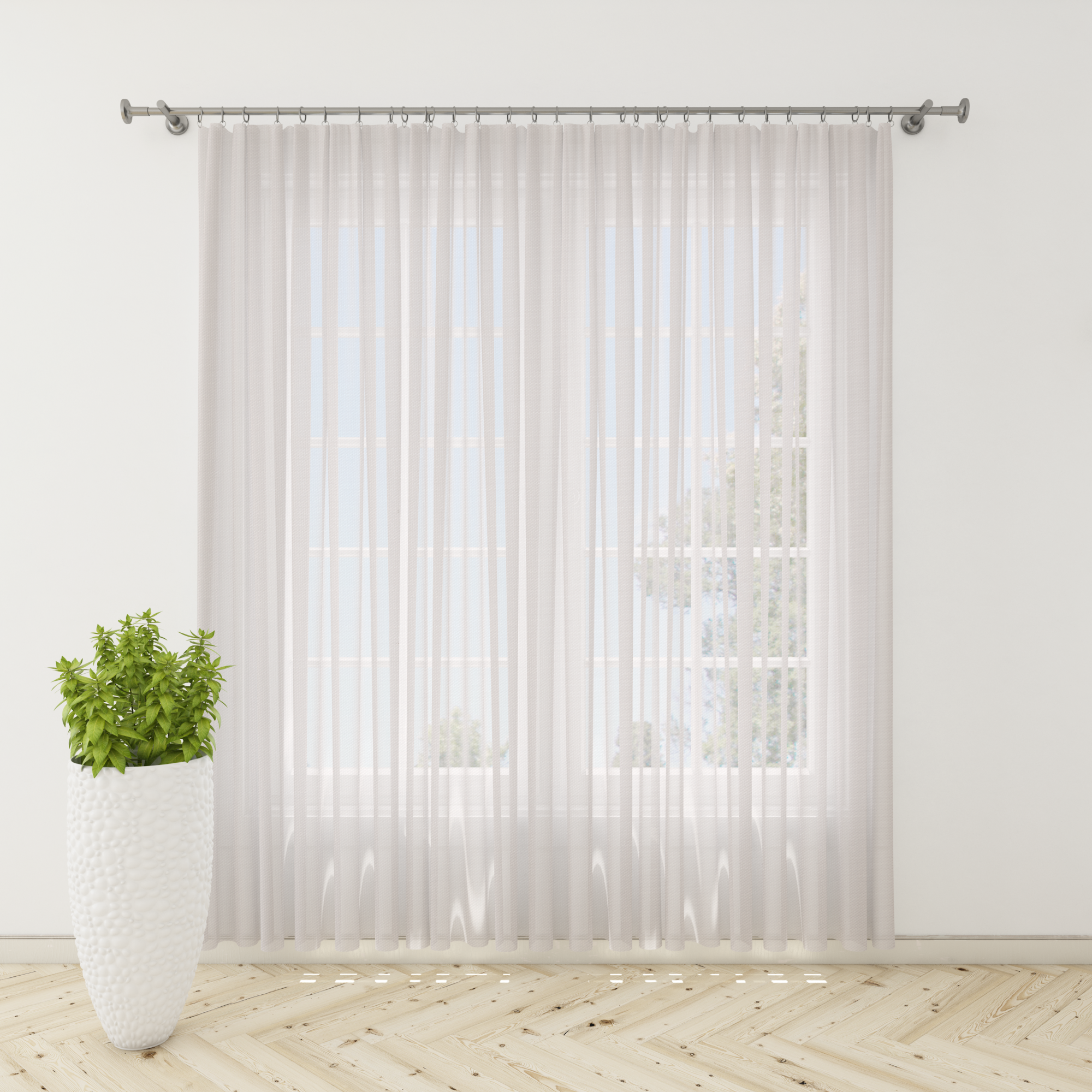 Visillo al corte lino Buspriz beige ancho 300 cm | Leroy Merlin
