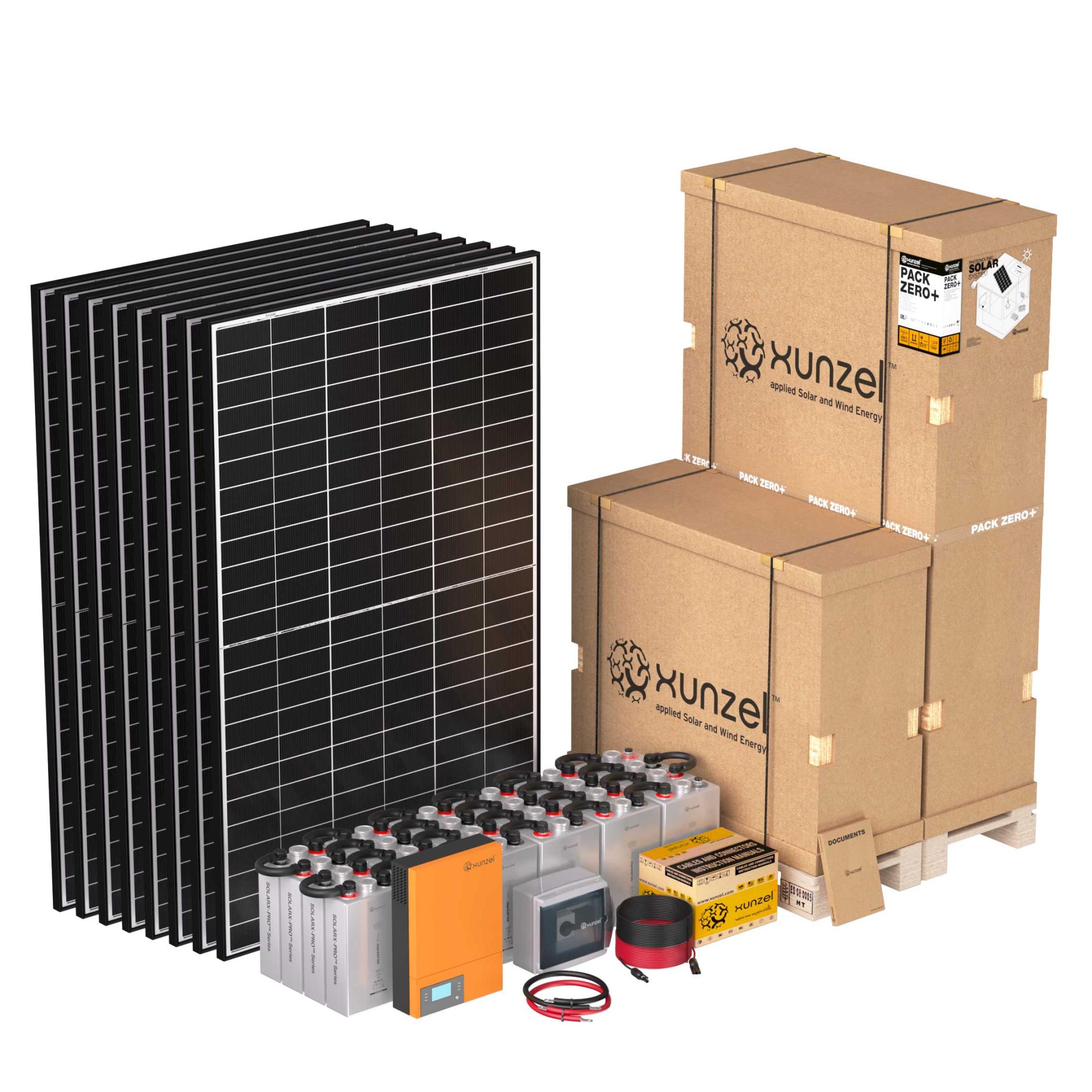 Kit Solar PACK ZERO+ XUNZEL6908IXS hasta 17kWh/d, bat 15kWh, inversor ...