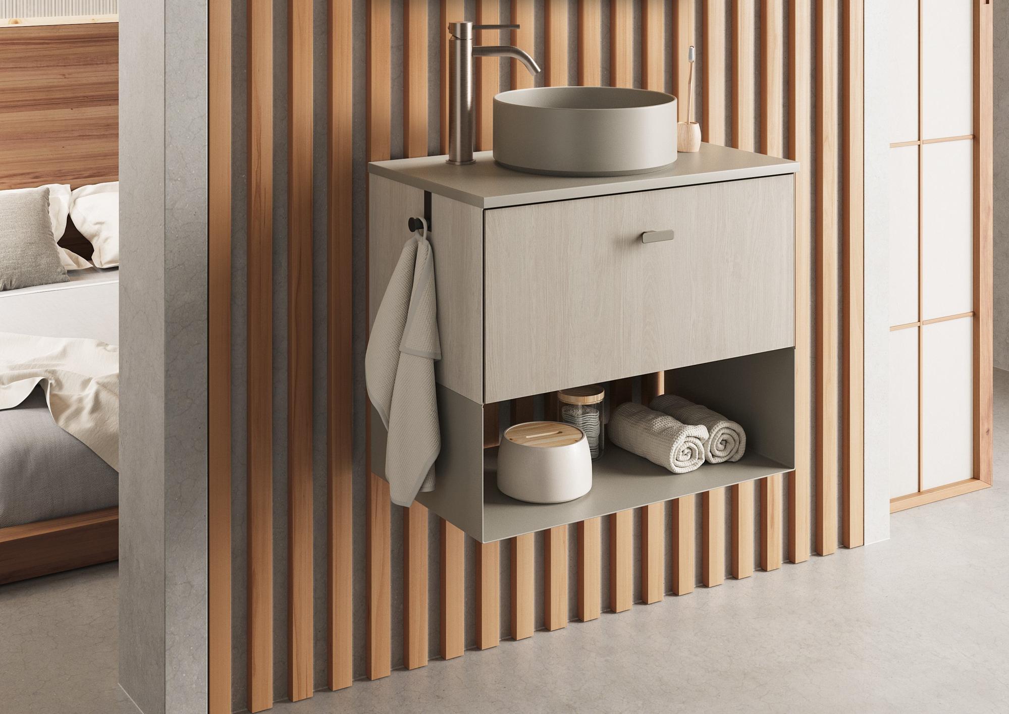 Mueble de baño con lavabo Mei Top 60x35 cm | Leroy Merlin