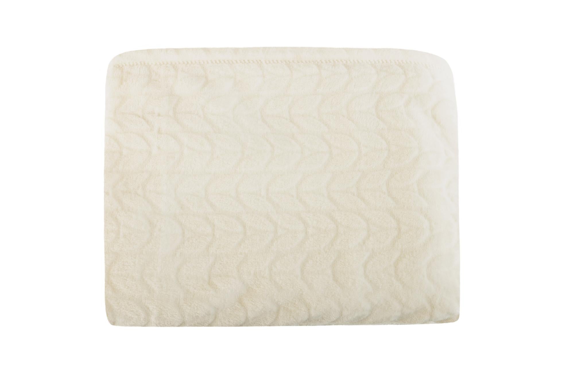 Plaid Mavi Cream beige poliéster de 170x130 cm | Leroy Merlin