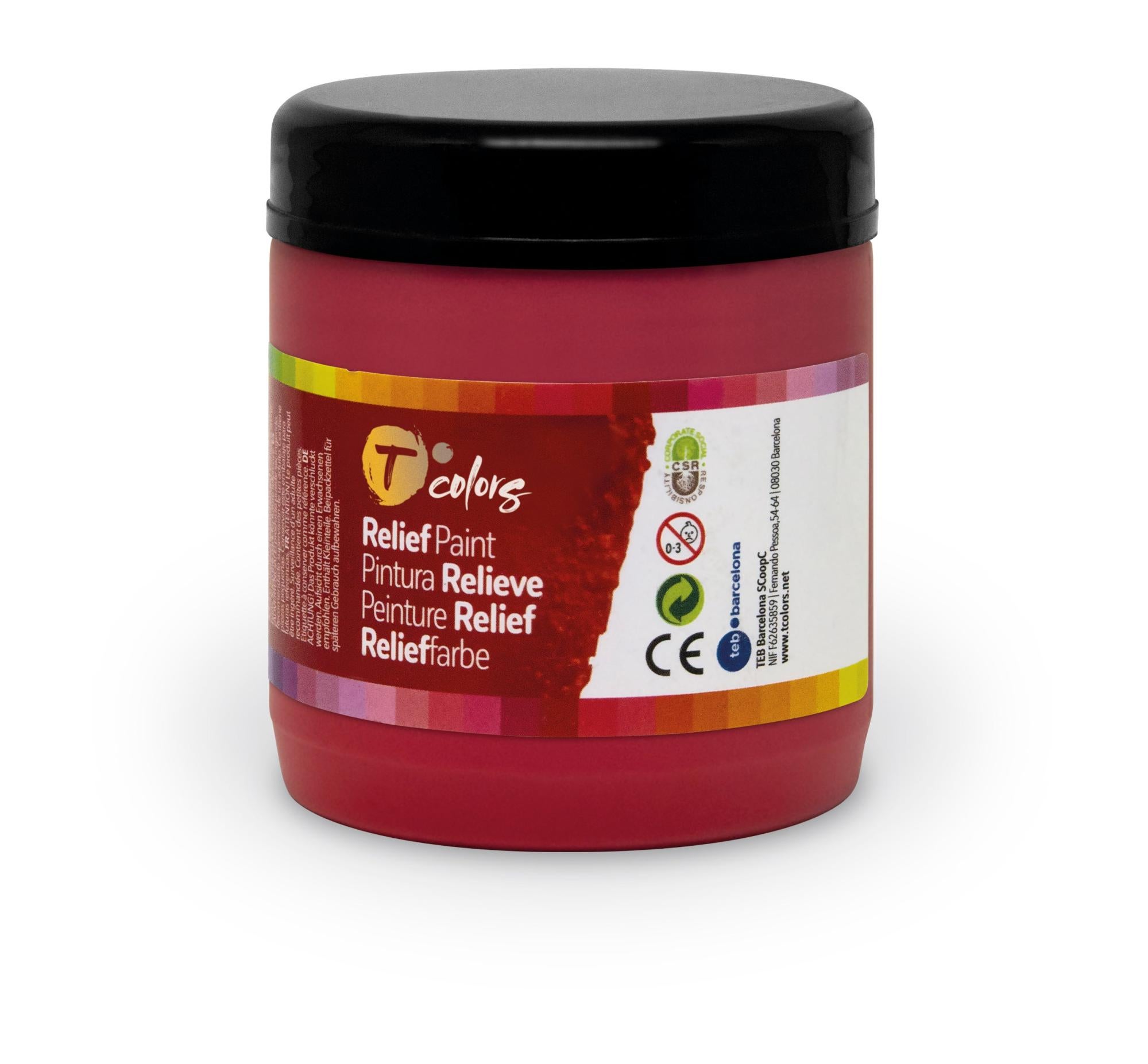 Pintura en relieve TCOLORS 250ml rojo | Leroy Merlin
