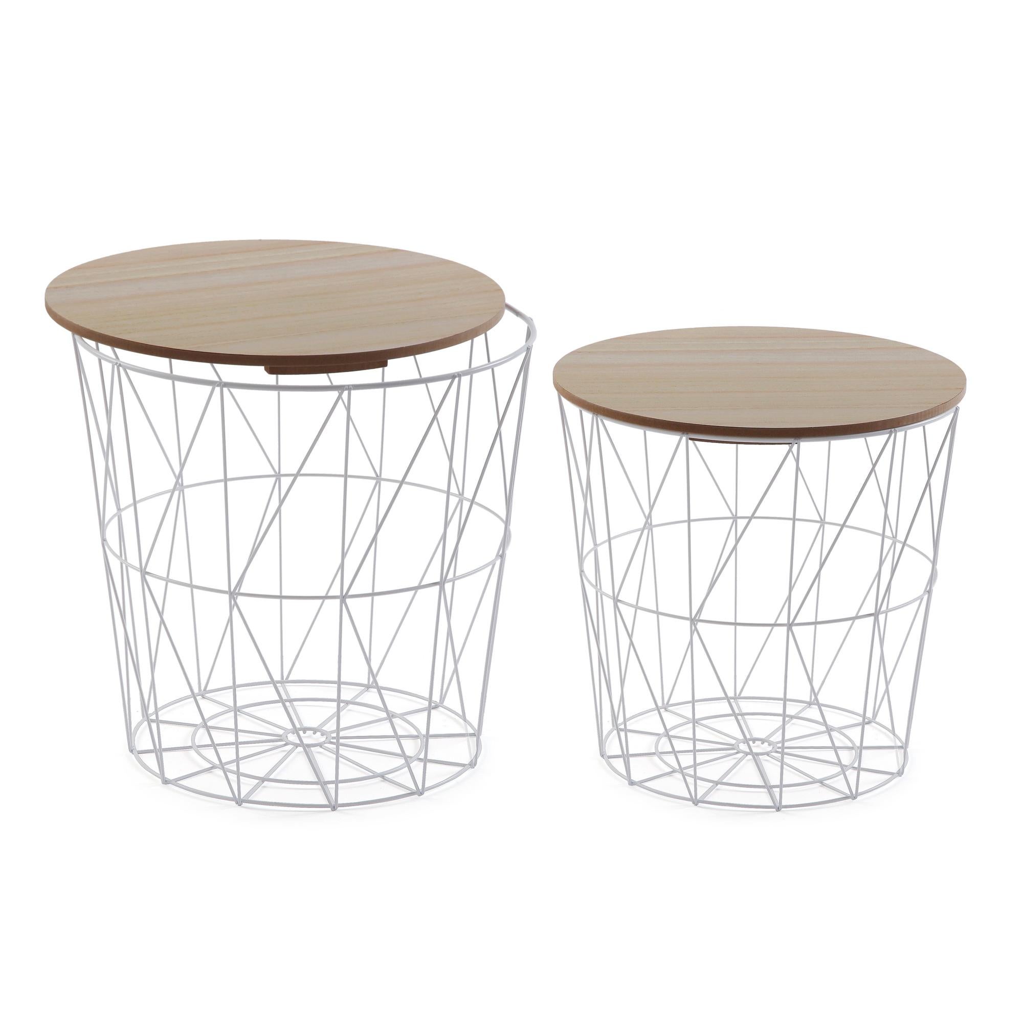 Set de 2 mesas auxiliares de 38,5x39x39 cm | Leroy Merlin