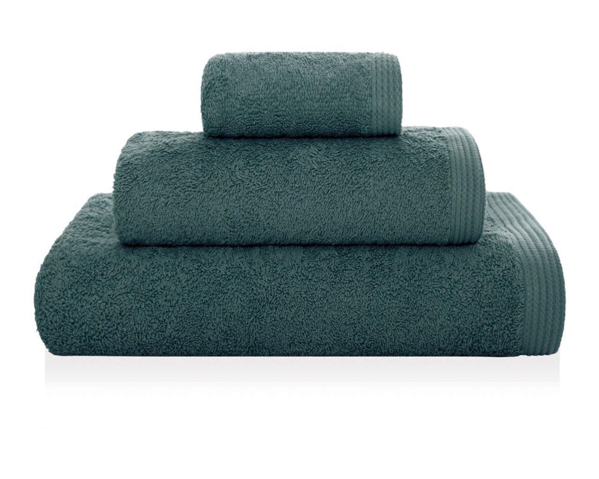 Toalla de algodón New Plus 50x100 cm verde | Leroy Merlin