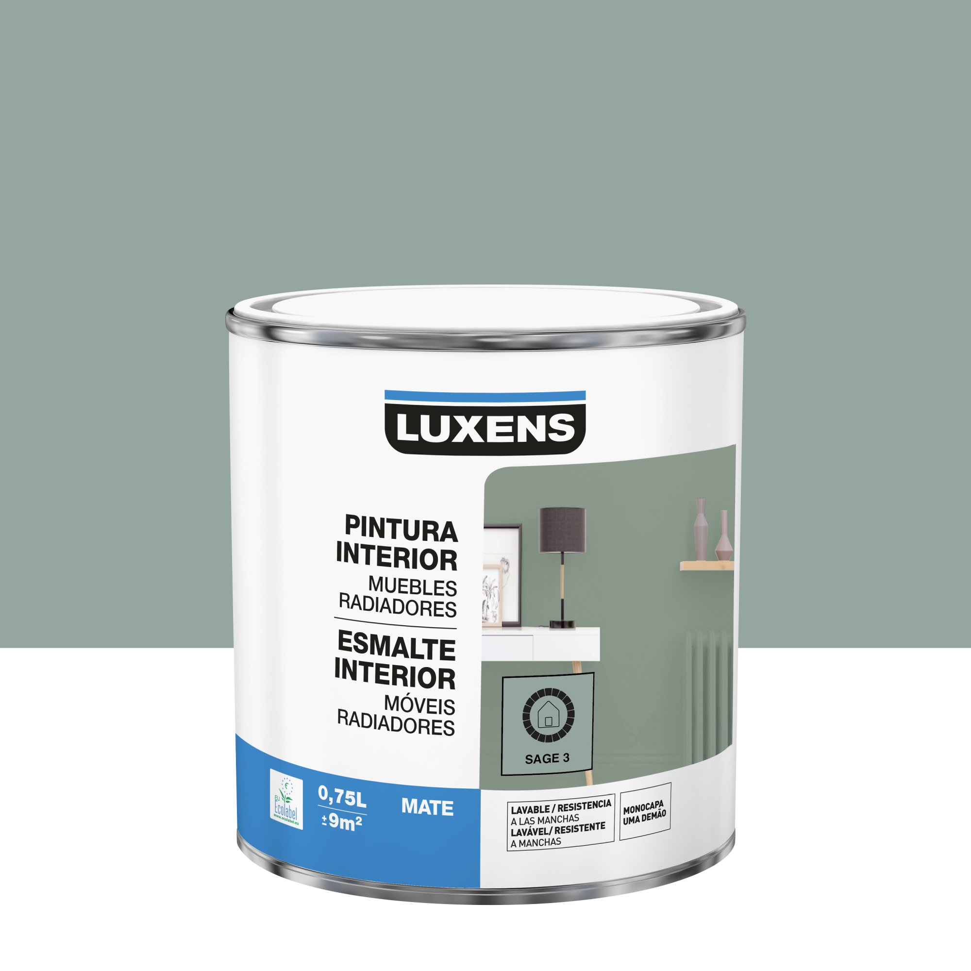 Esmalte mate LUXENS mono 750ml Sage 3 | Leroy Merlin