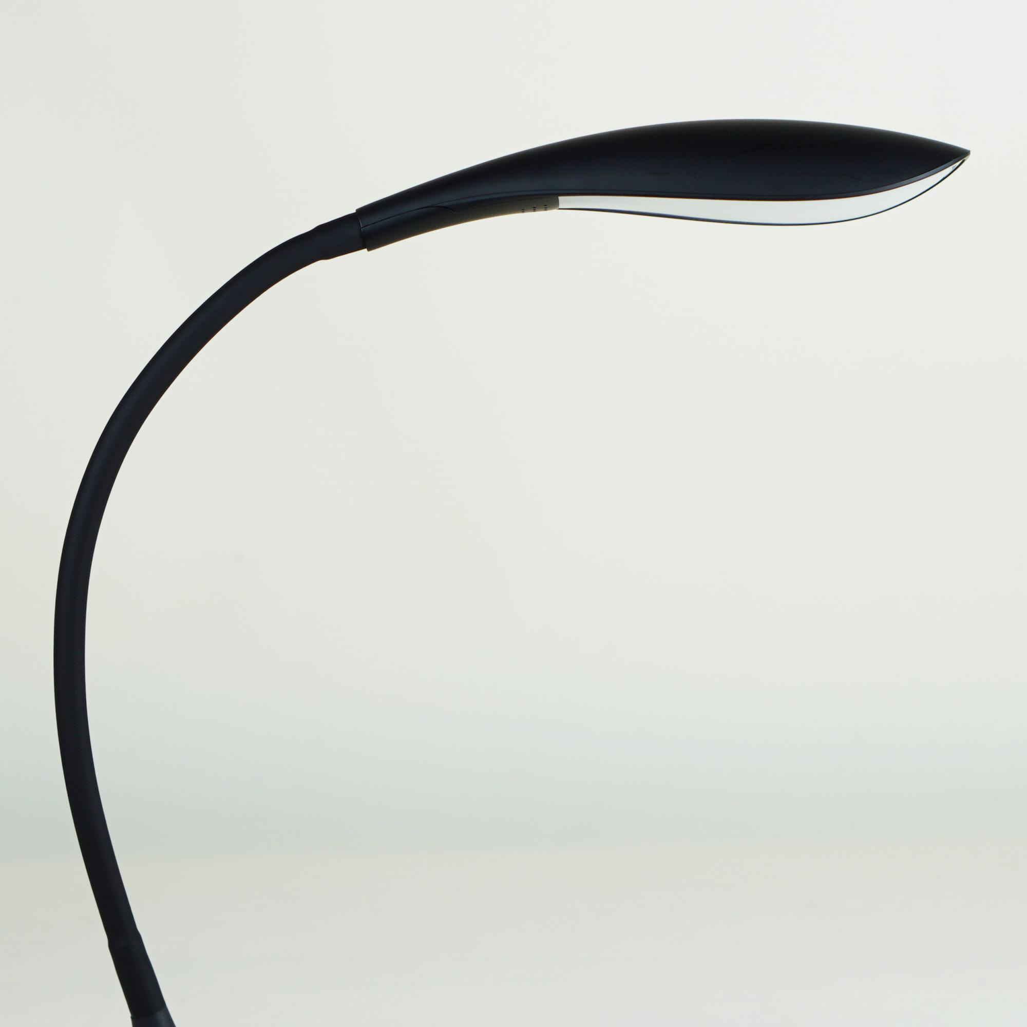 Flexo LED INSPIRE Pico negro 4.5W 3000K con 3 intensidades y usb ...