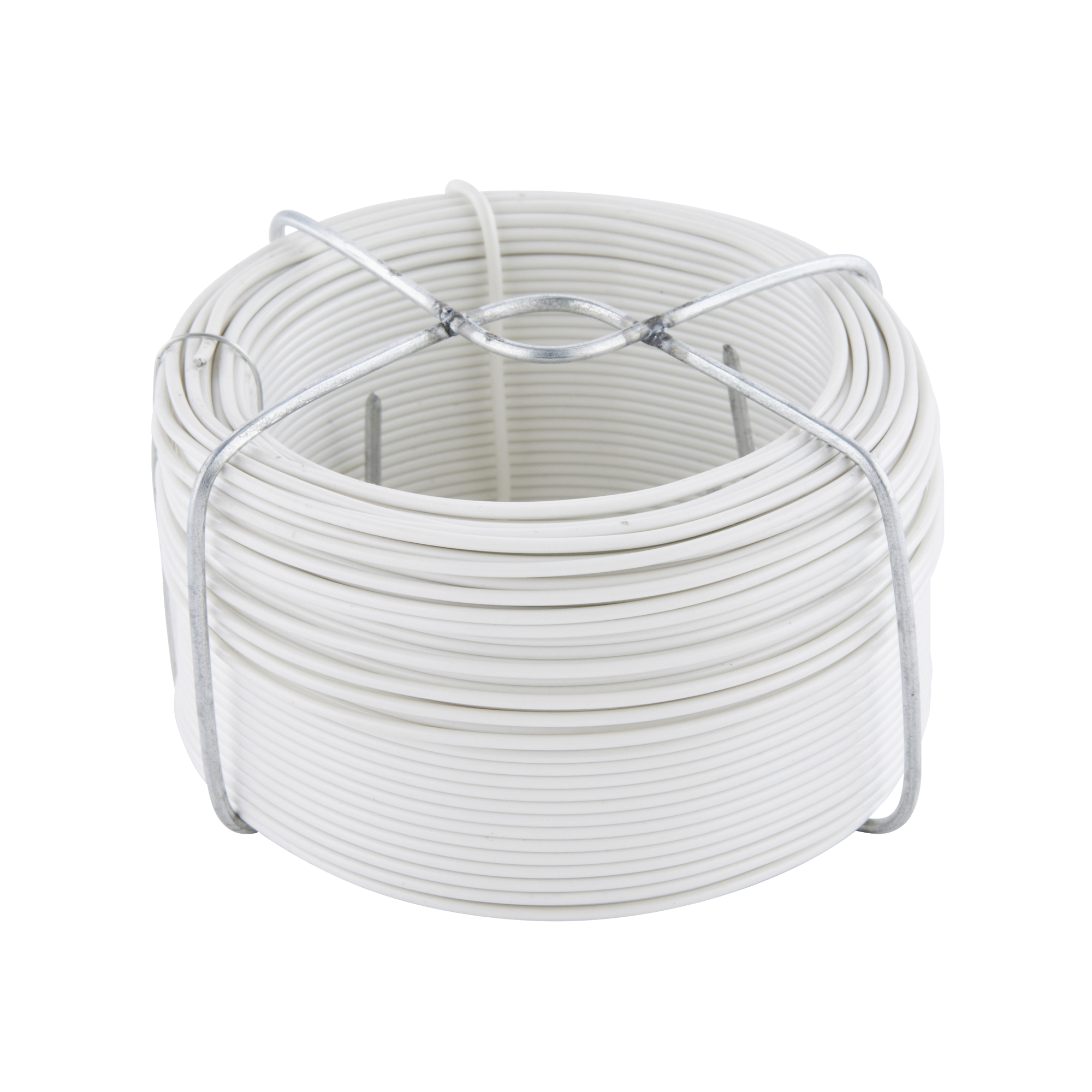 Alambre plastificado blanco 30 m de longitud y 1.4 mm de ø | Leroy Merlin