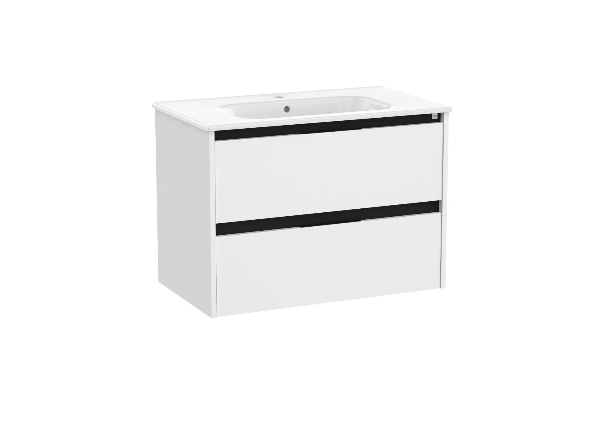Mueble de baño con lavabo Alpine ROCA blanco mate 100x46 cm | Leroy Merlin