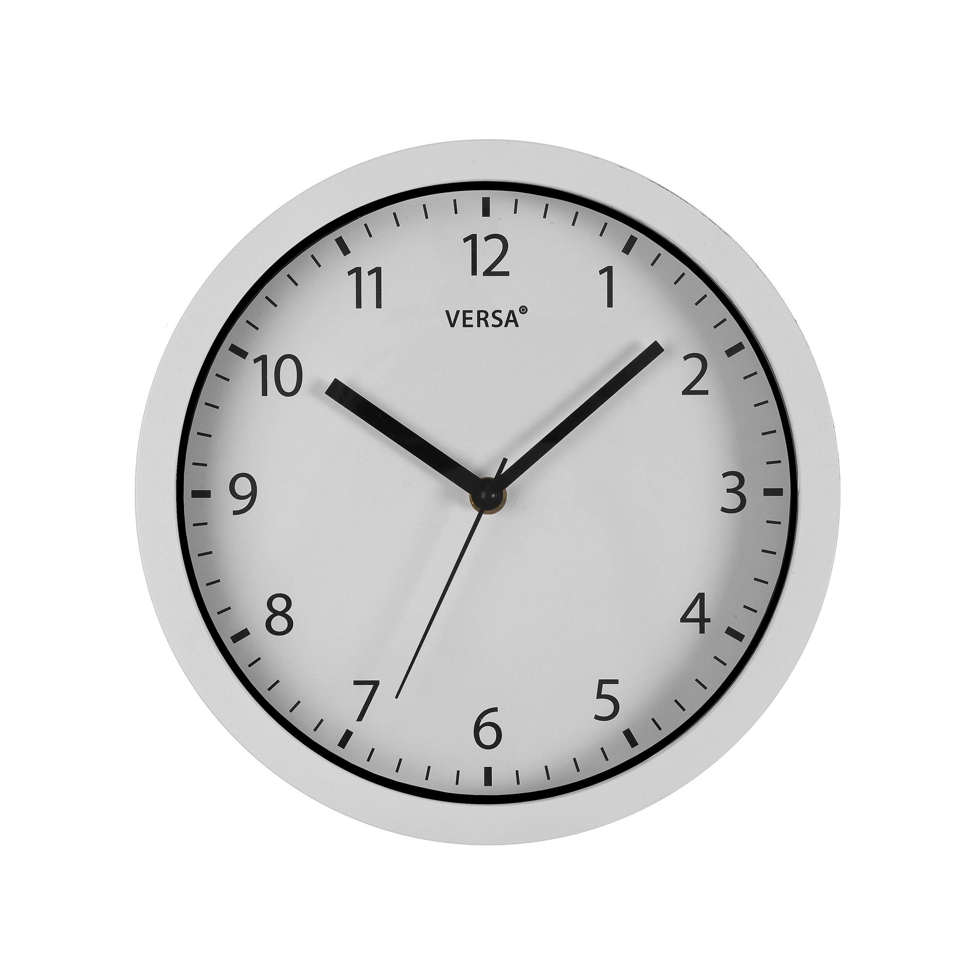 Reloj de pared redondo blanco VERSA de 25 cm | Leroy Merlin