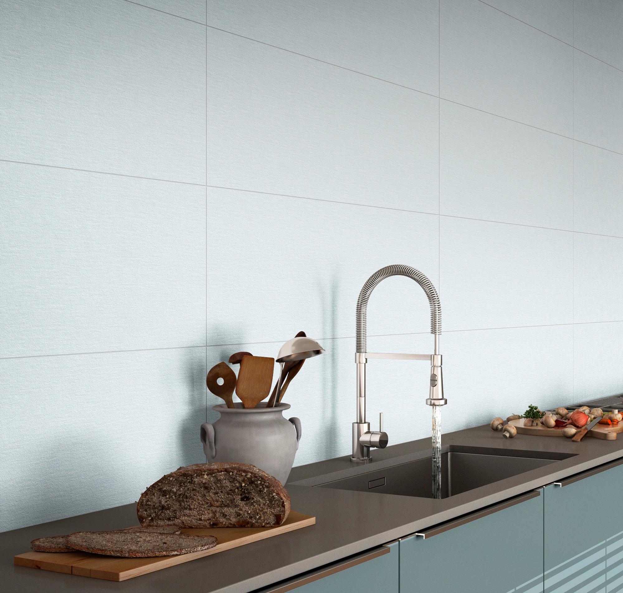 Azulejo cerámico Ng Sintonia efecto tejido azul 90x30 cm | Leroy Merlin