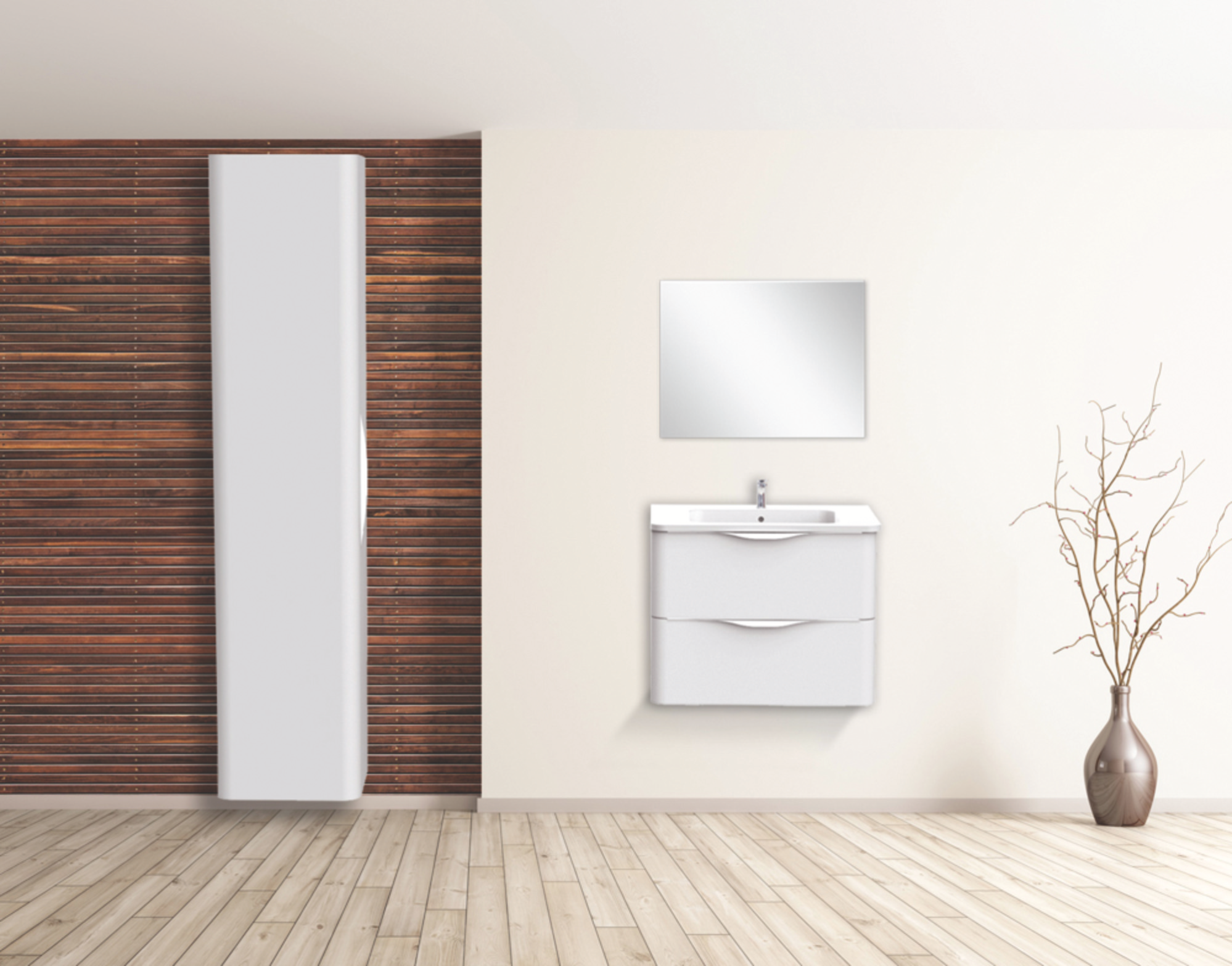Mueble de baño con lavabo Japhar blanco 70 cm | Leroy Merlin