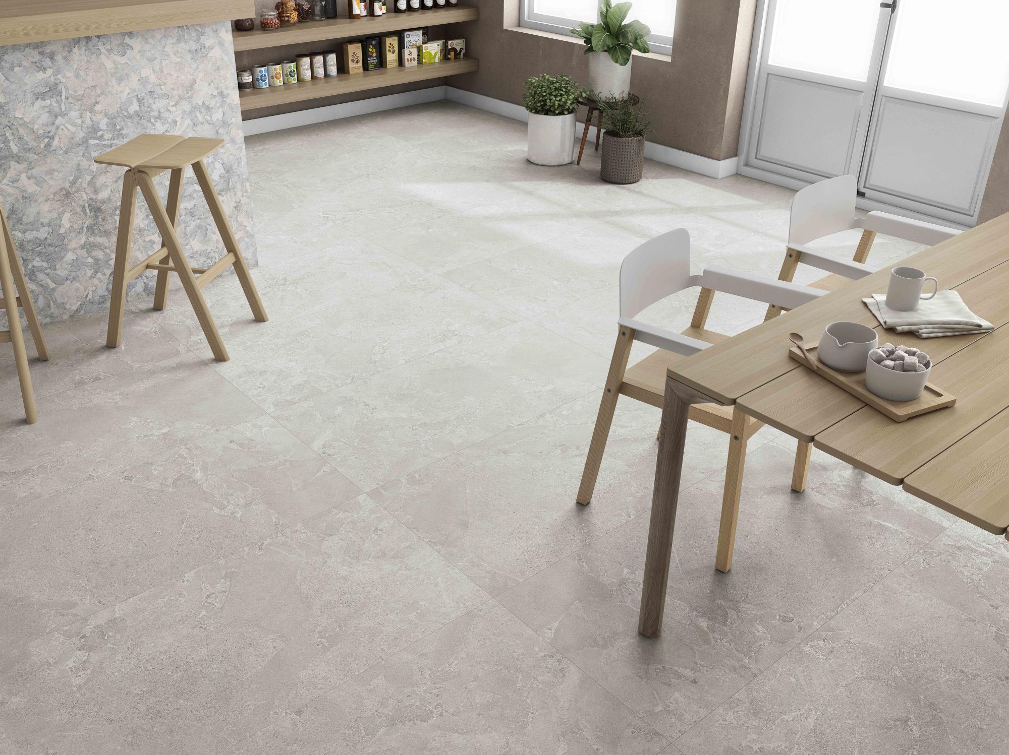 Suelo porcelánico Sandtech efecto cemento gris 60.5x60 cm C2 ROCA TILES ...