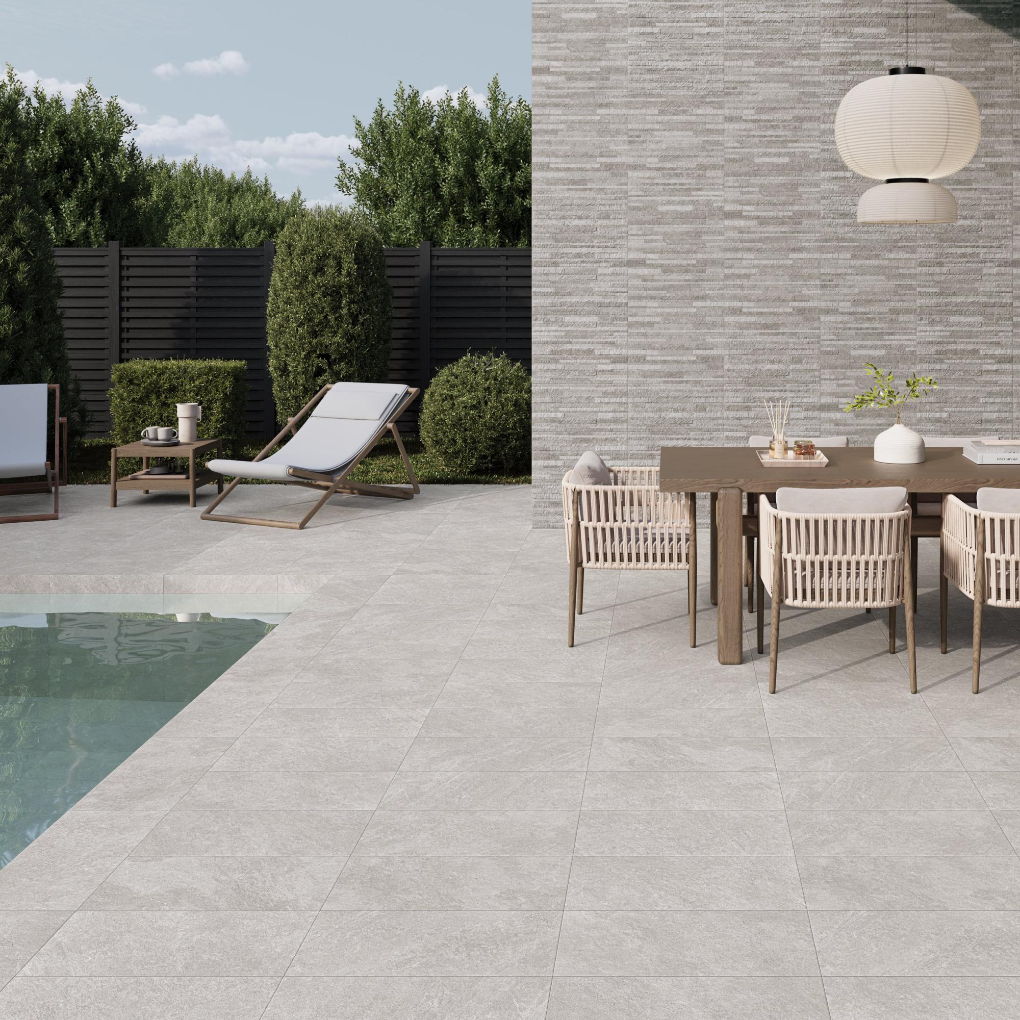 Suelo cerámico Vesta efecto piedra perla 60x30 cm C3 | Leroy Merlin