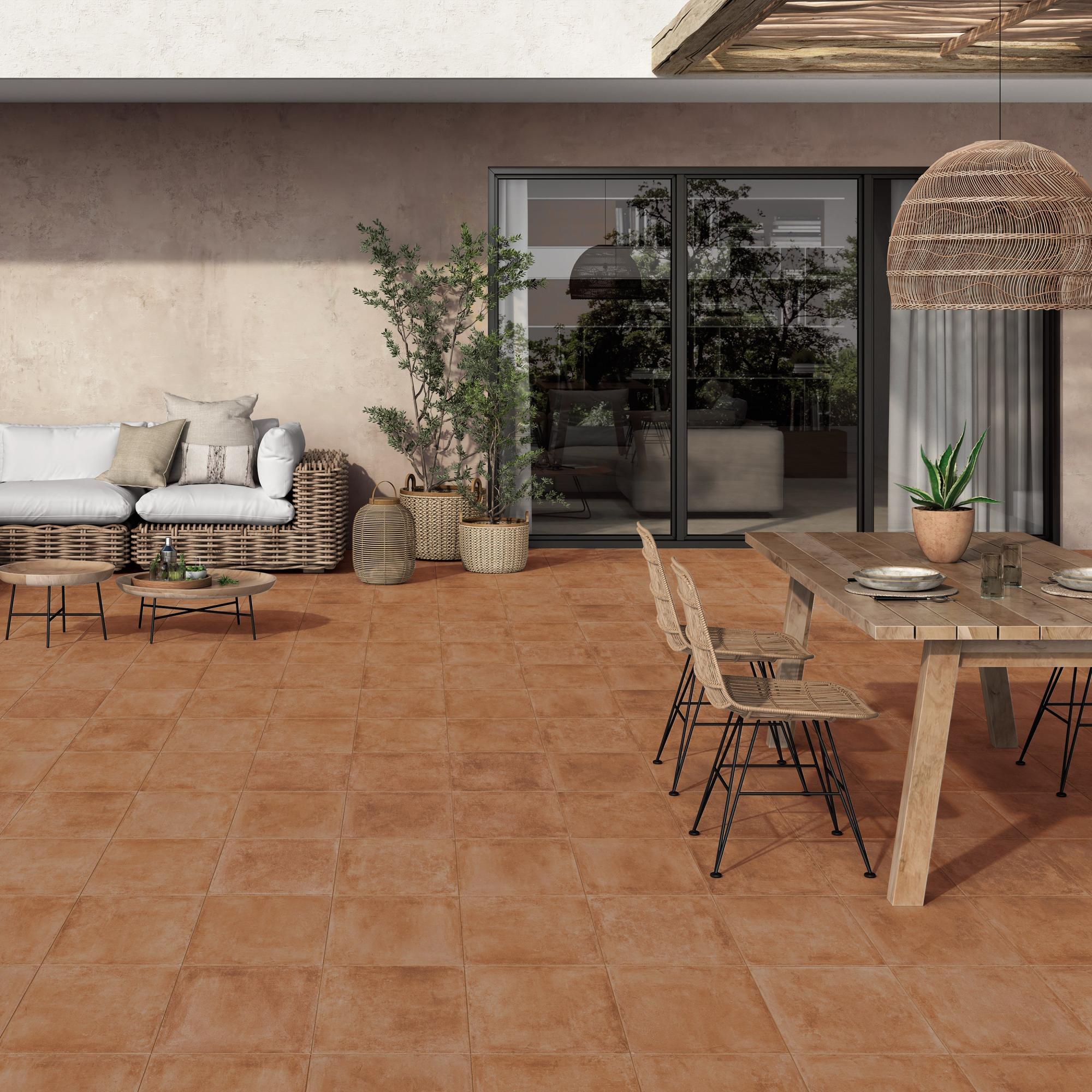 Suelo, suelo cerámico Monti efecto cuero albero 32.5x32.5 cm C3 | Leroy ...