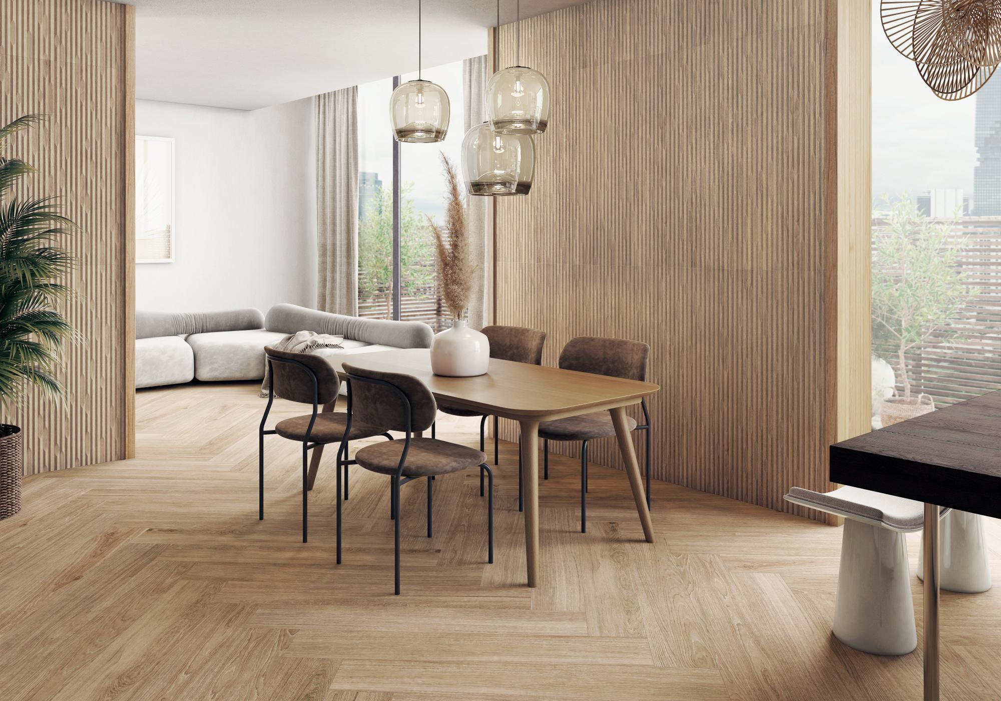 Azulejo efecto madera miel mate 40x120 cm Oslo ARTENS | Leroy Merlin