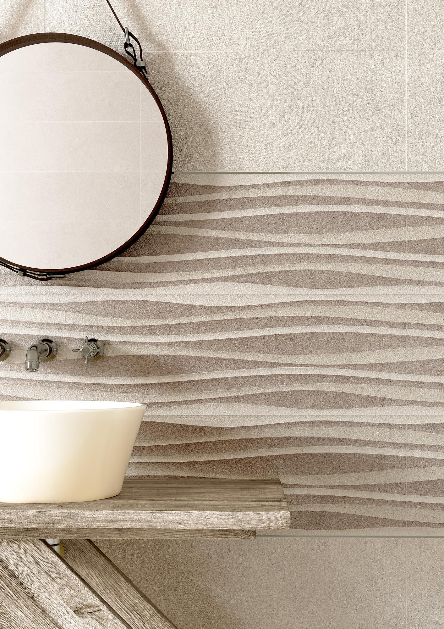 Azulejo cerámico Fatima efecto cemento marron relieve multistone 30x90 ...