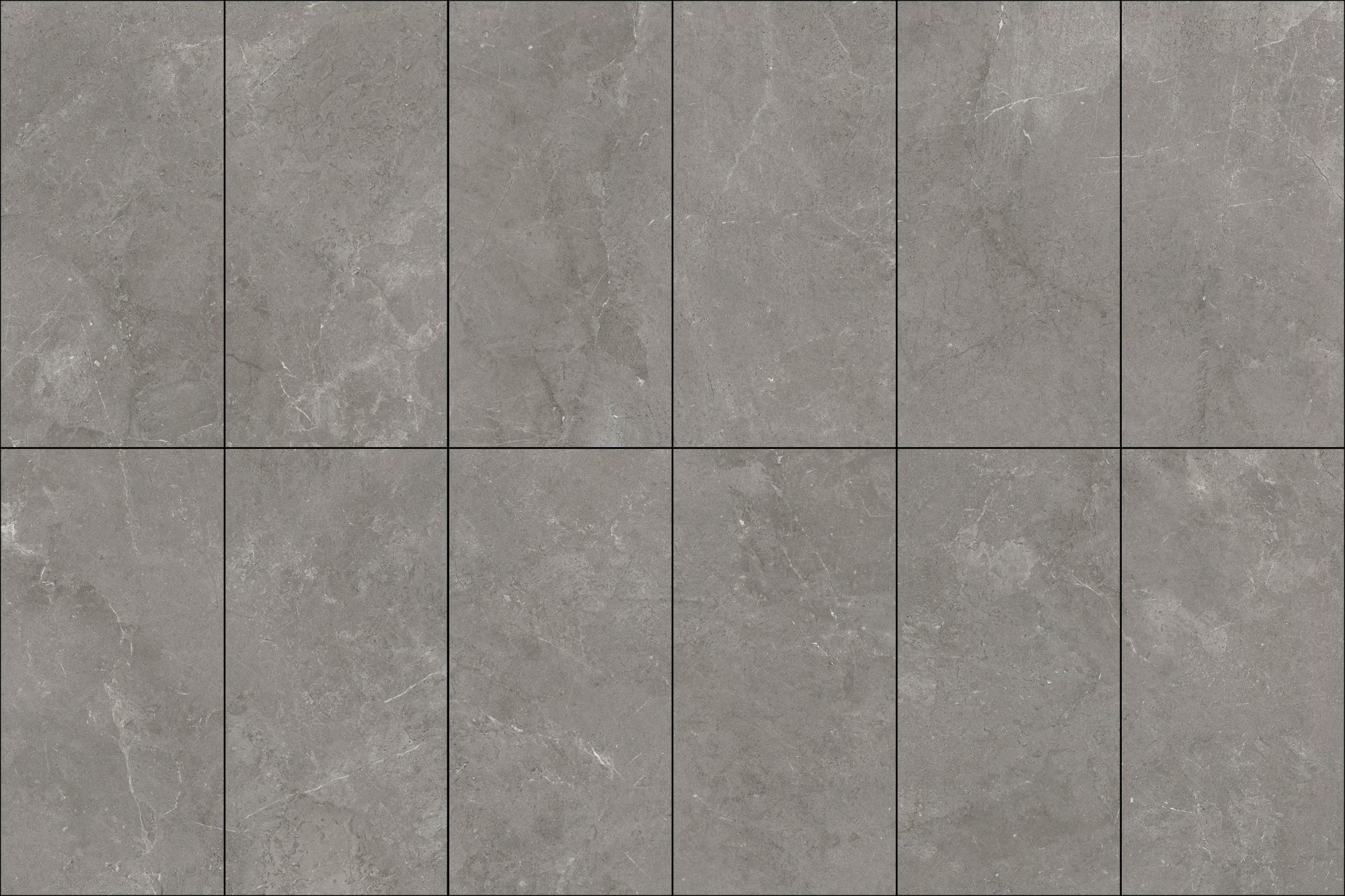 Azulejo porcelánico efecto piedra gris mate 60x120 cm Efeso Grey ...